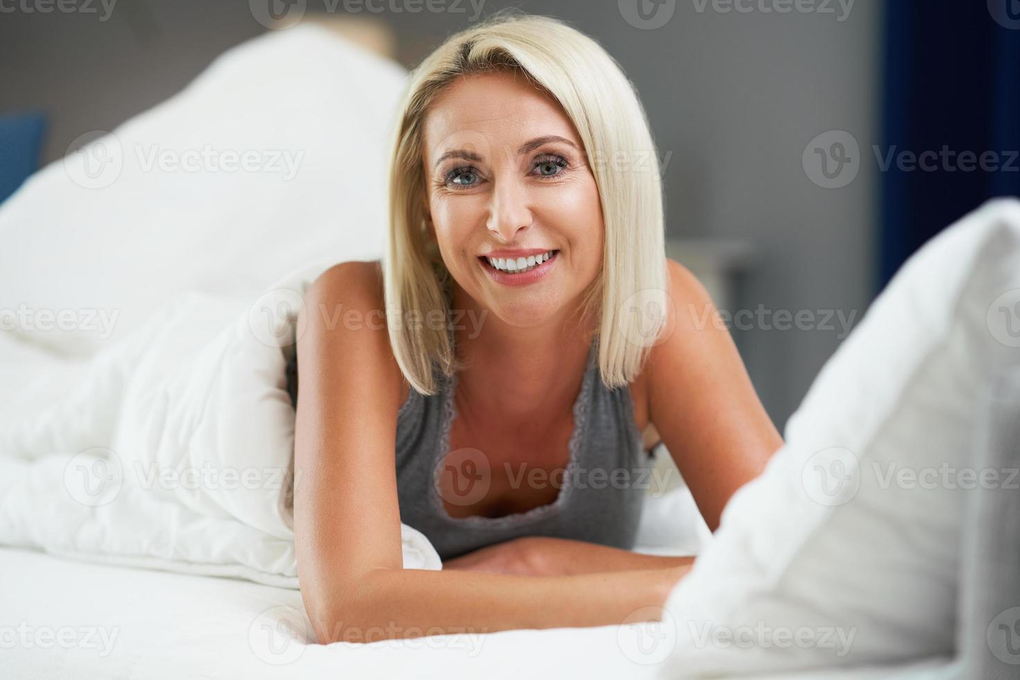 Adult beautiful woman waking up fully rested. 15770485 Stock Photo at ... Adult beautiful woman waking up fully rested. 15770485 Stock Photo at ...