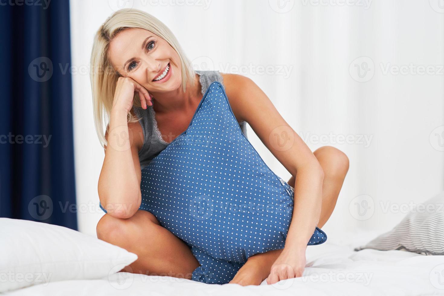 Adult beautiful woman waking up fully rested. 15771331 Stock Photo at ... Adult beautiful woman waking up fully rested. 15771331 Stock Photo at ...