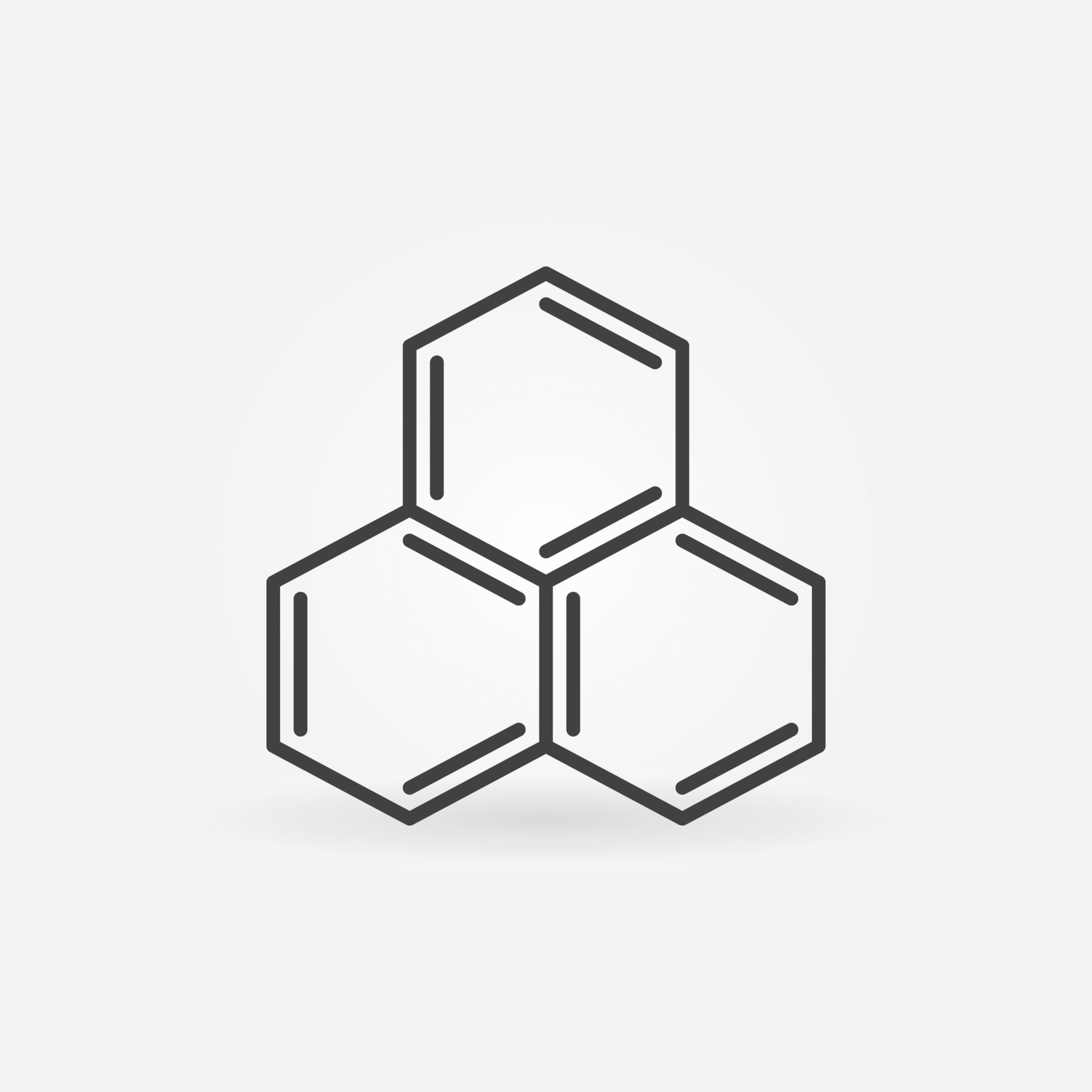 Hexagon Chemical Formula Structure Vector Concept Line Icon 15771413