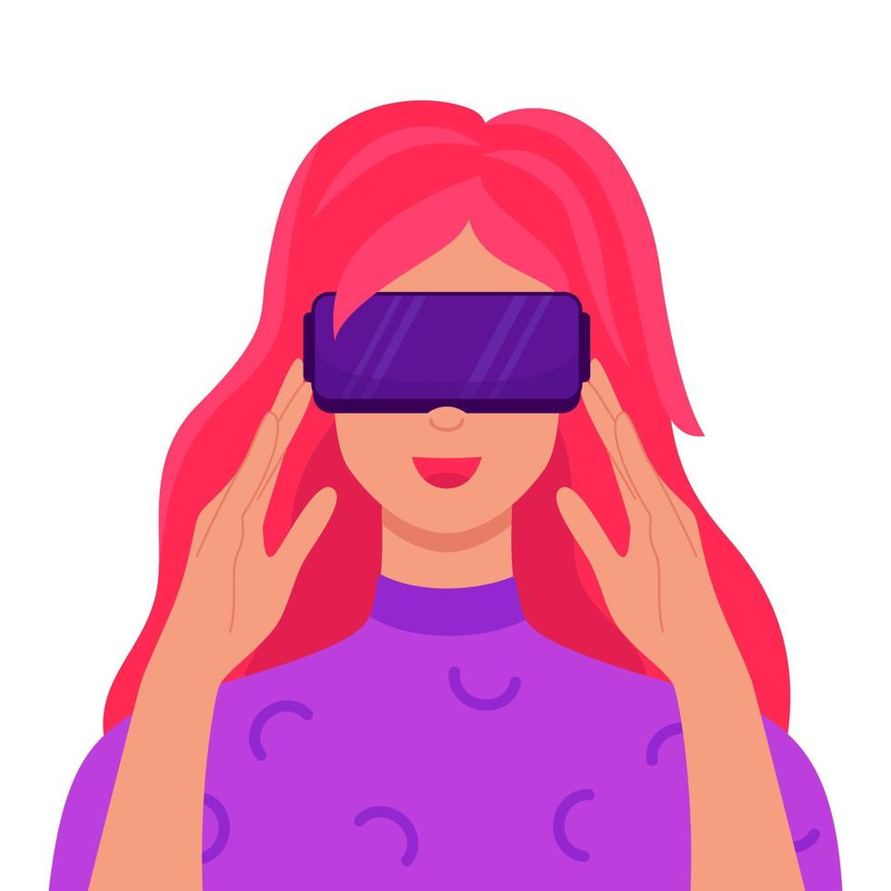 Vr And Ar Technology Metaverse Concept Woman Wearing Virtual Reality