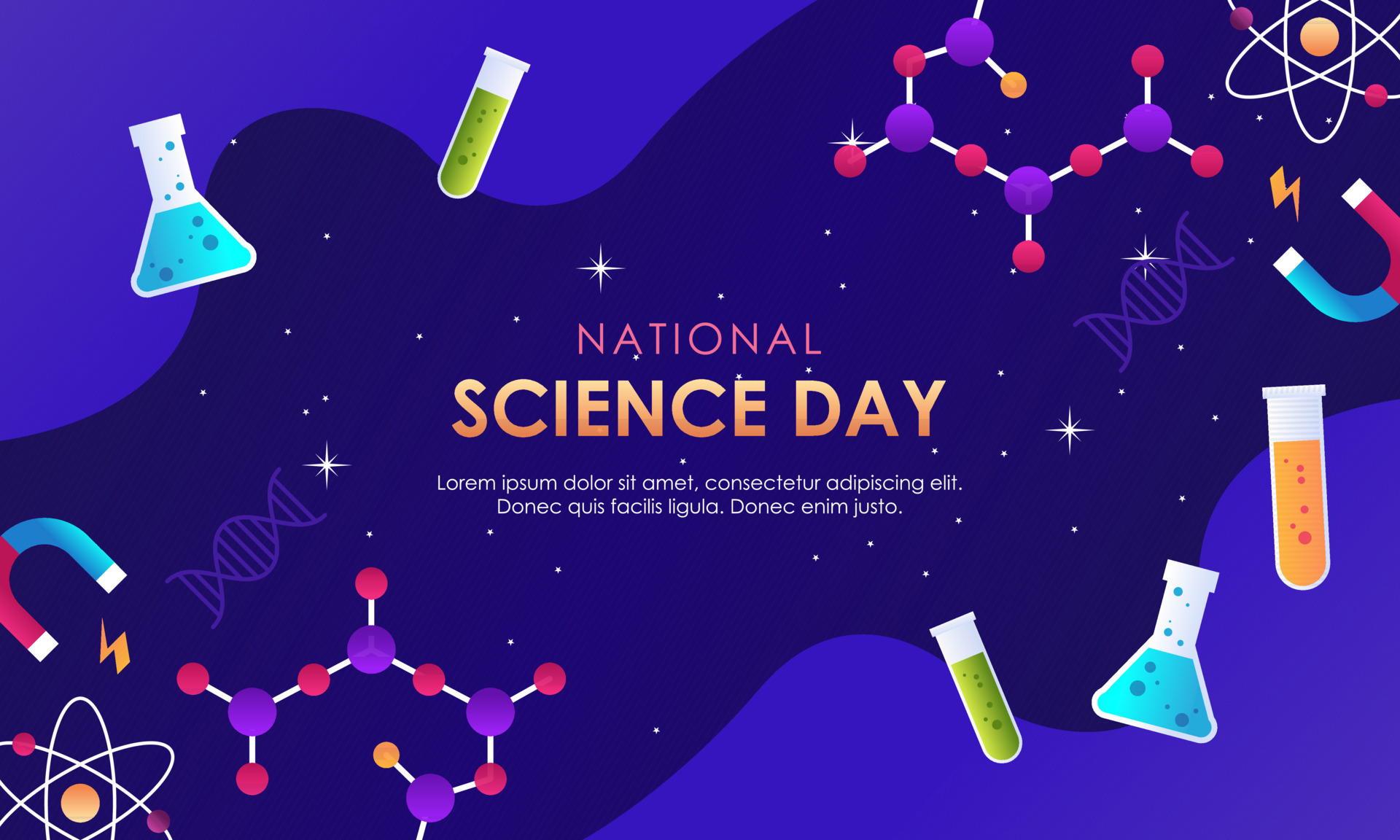 Gradient science twitch background design template 15778708 Vector Art ...