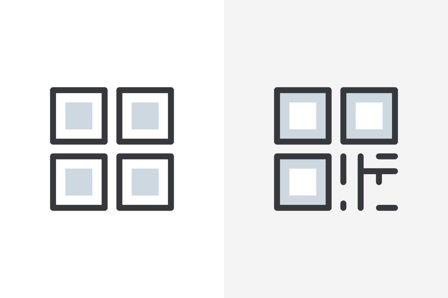 QR Code set icon vector. QR Code bundle sign vector isolated on white ...