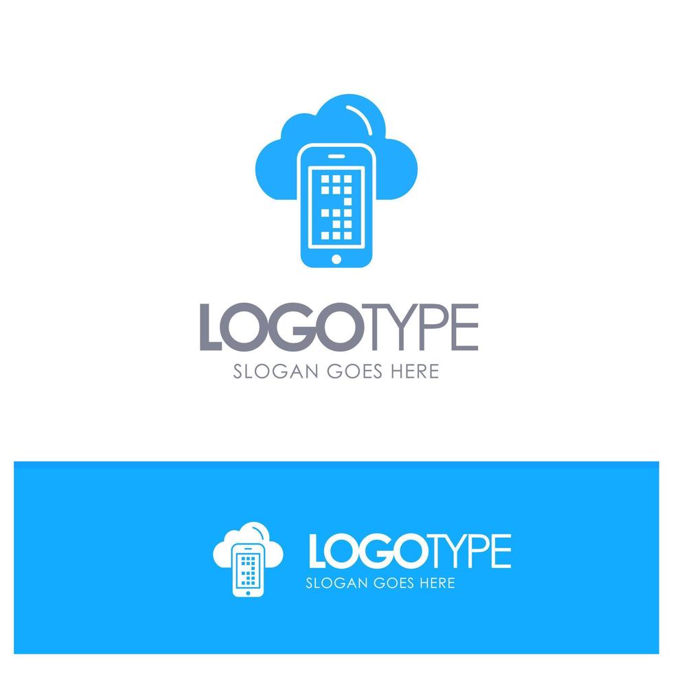 Cloud Computing Mobile Cell Blue Logo vector 15790280 Vector Art at Vecteezy