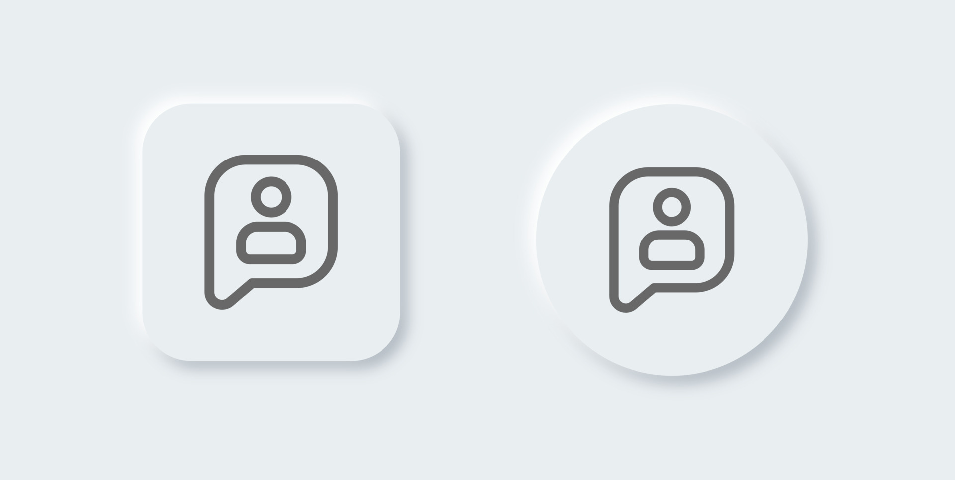 User Line Icon In Neomorphic Design Style Avatar Signs Vector