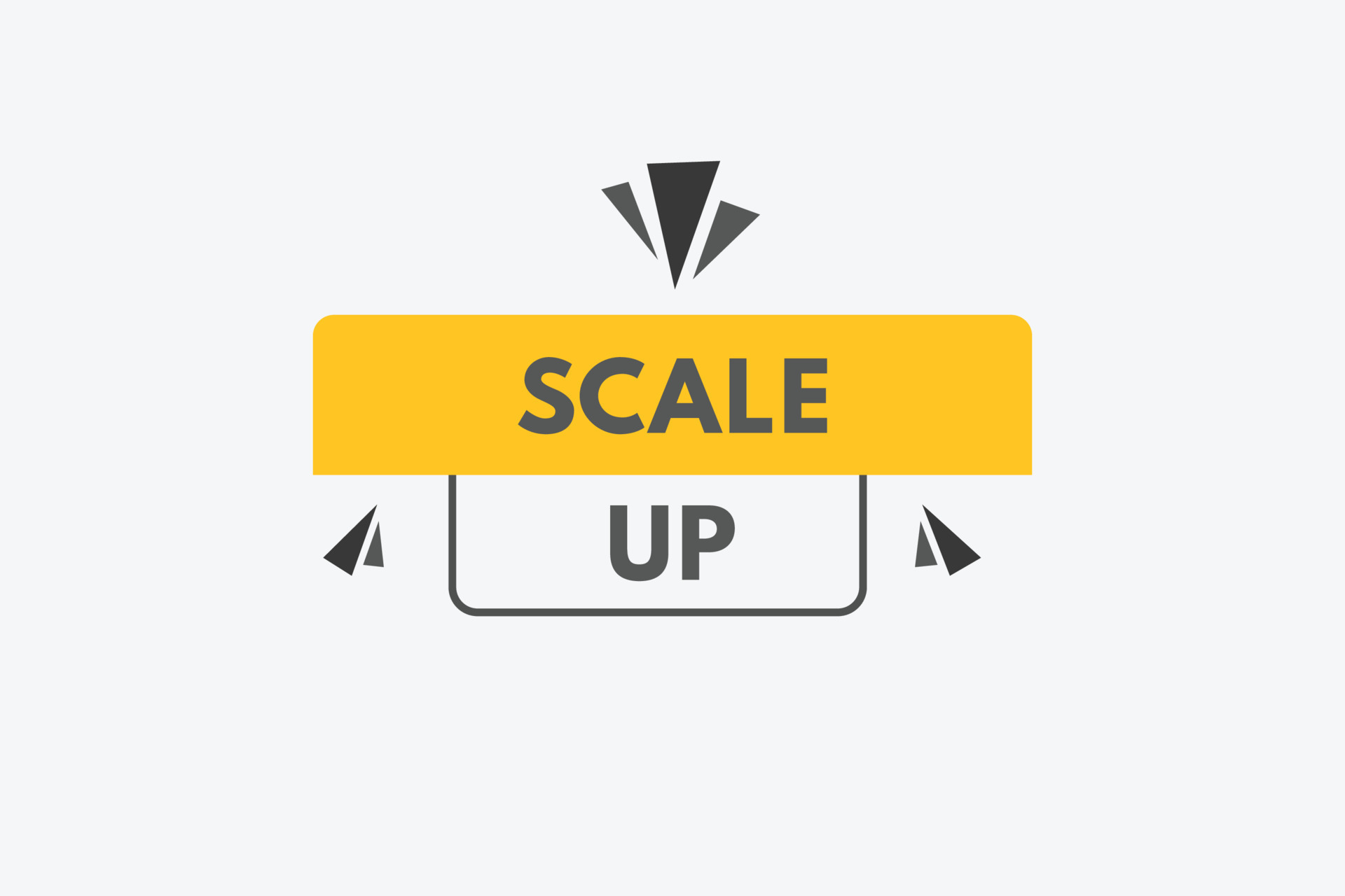 scale up text Button. scale up Sign Icon Label Sticker Web Buttons 15800422 Vector Art at Vecteezy