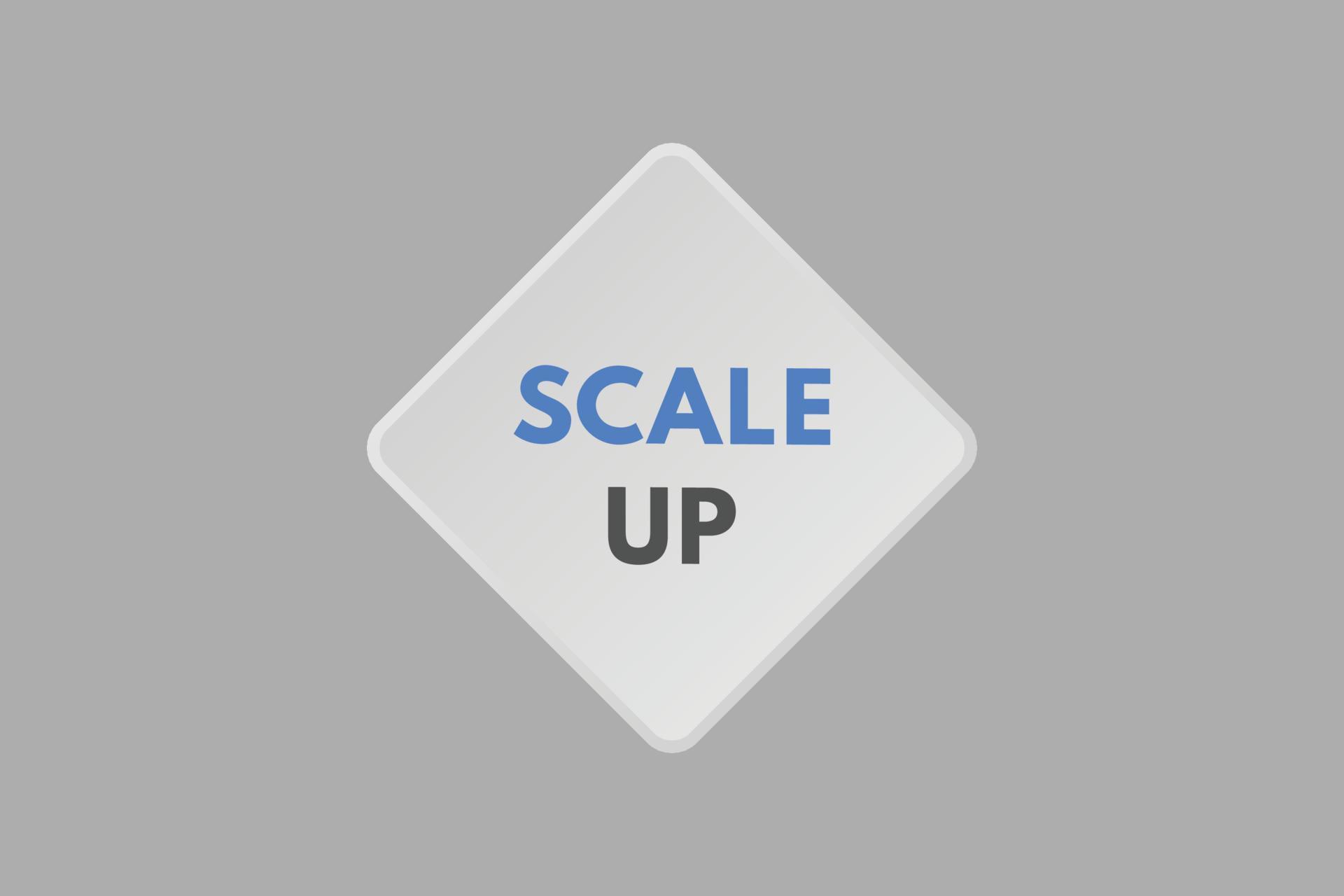 scale up text Button. scale up Sign Icon Label Sticker Web Buttons 15800435 Vector Art at Vecteezy