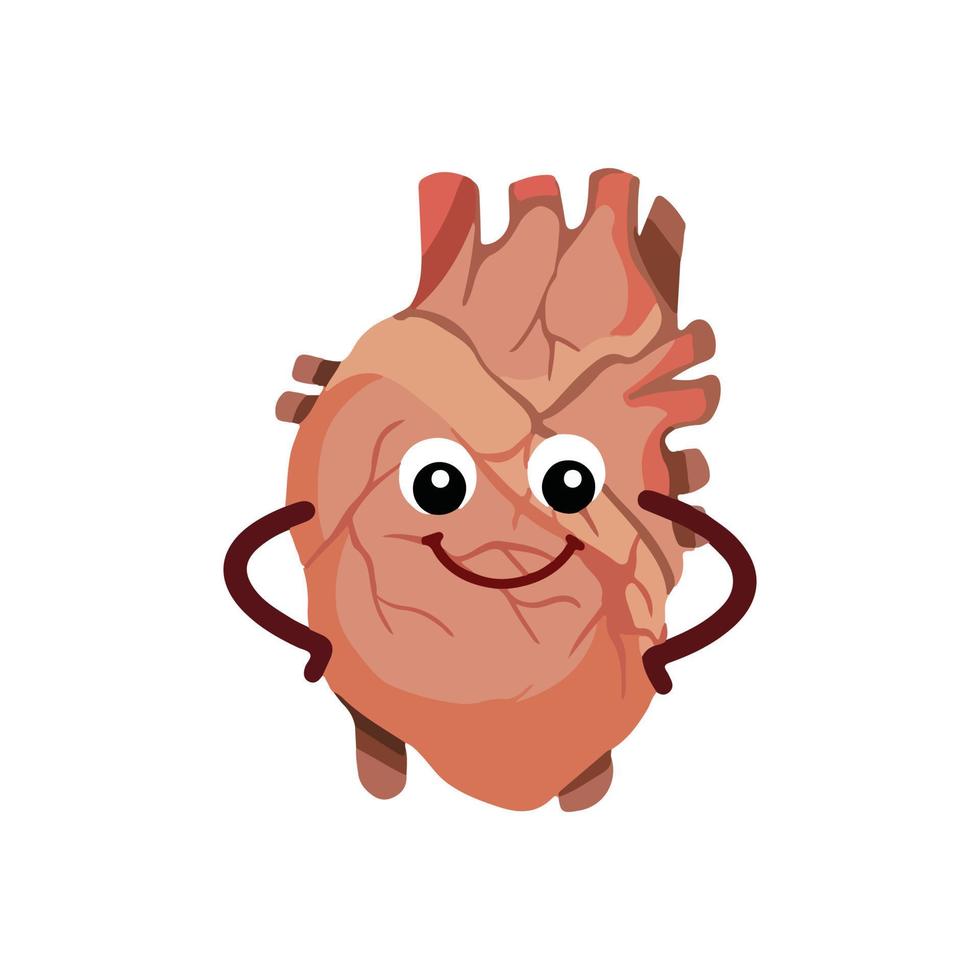 Smiling proudly human heart organ vector character mascot illustration ... Smiling proudly human heart organ vector character mascot illustration ...