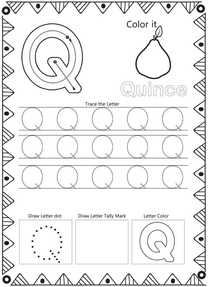 Alphabet Letter Tracing Coloring Page 15802954 Vector Art at Vecteezy