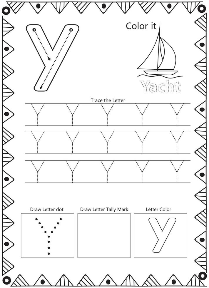 Alphabet Letter Tracing Coloring Page 15802956 Vector Art at Vecteezy