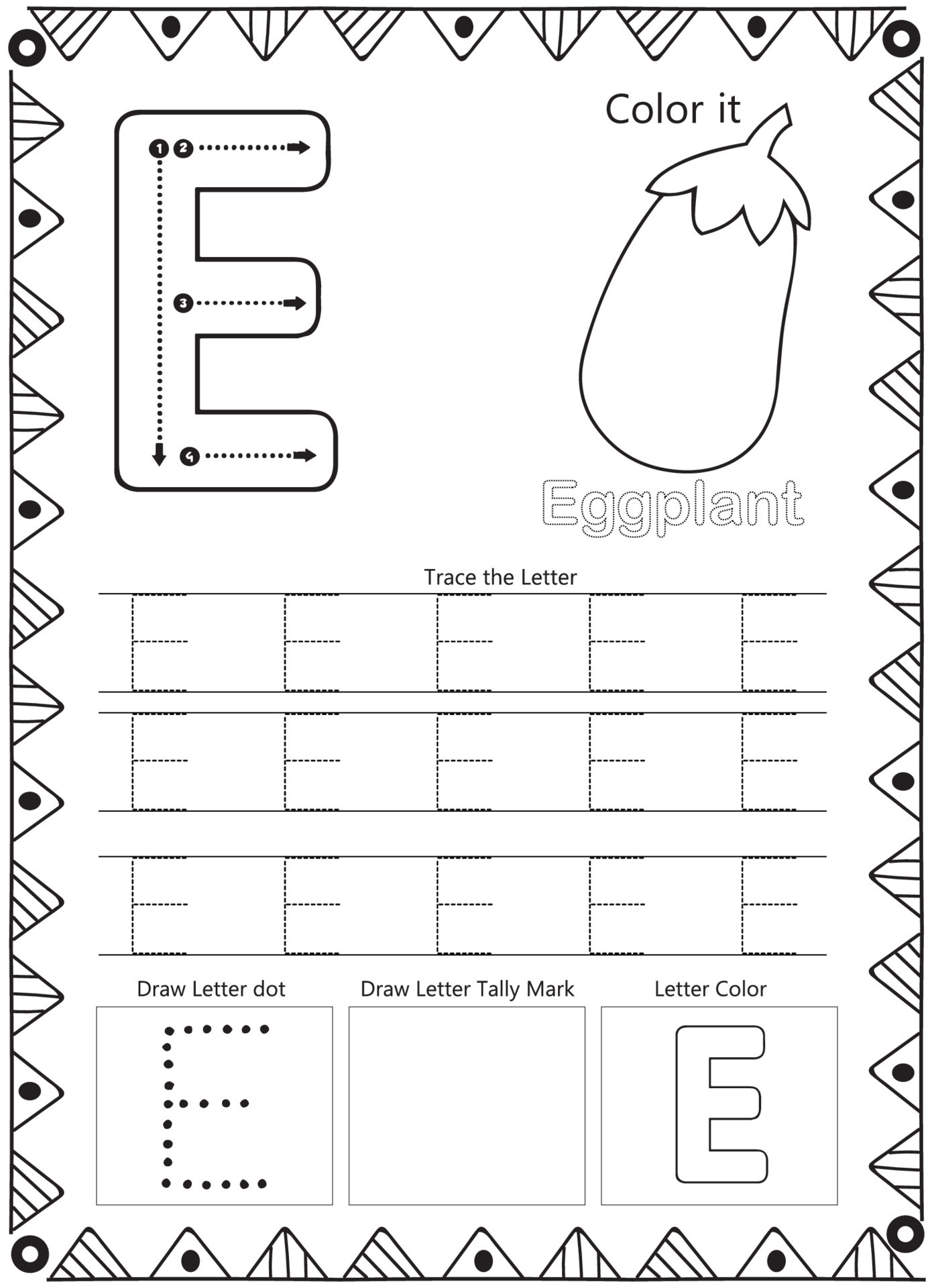 Alphabet Letter Tracing Coloring Page 15802961 Vector Art at Vecteezy