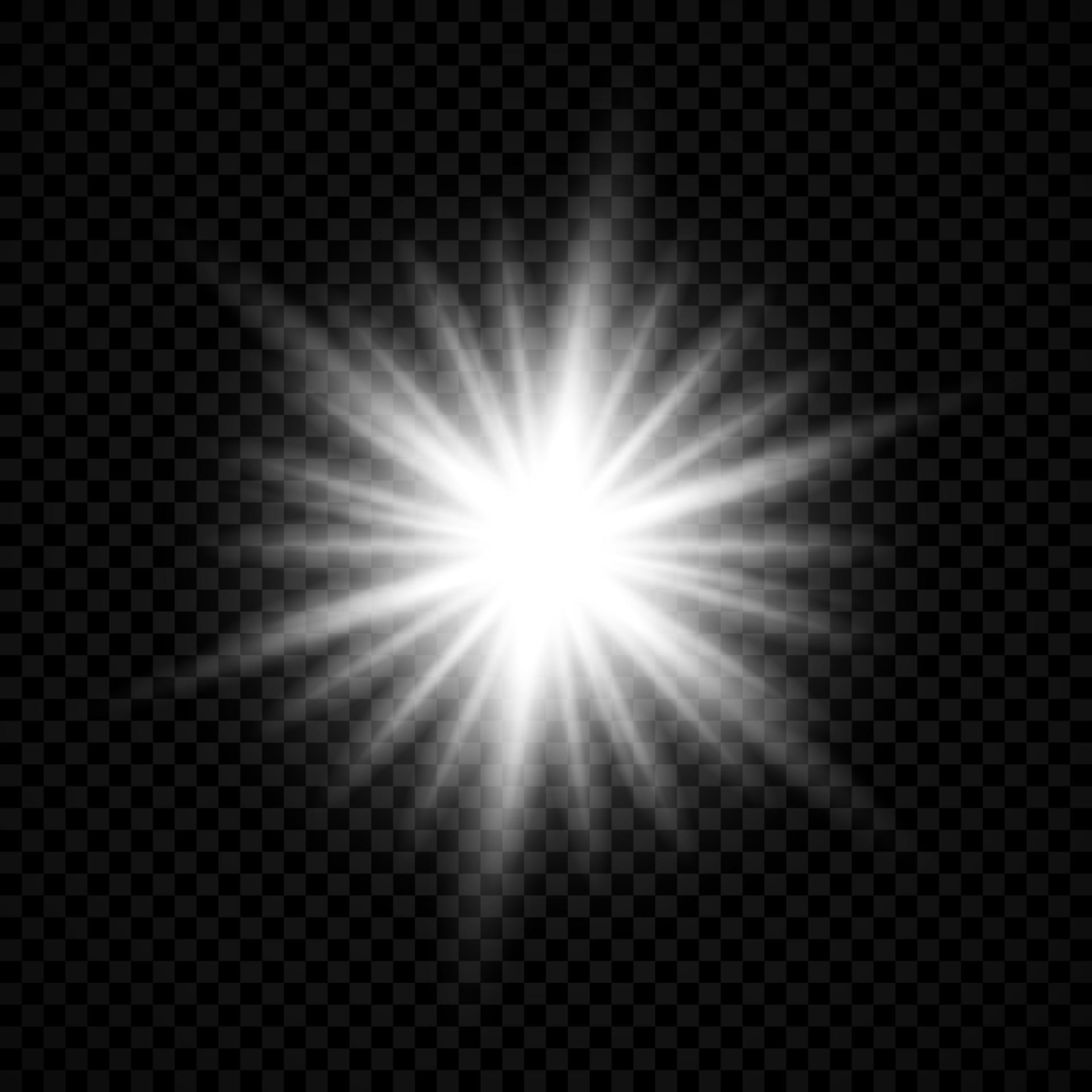 Light effect of lens flares. White glowing lights starburst effects with sparkles on a ...