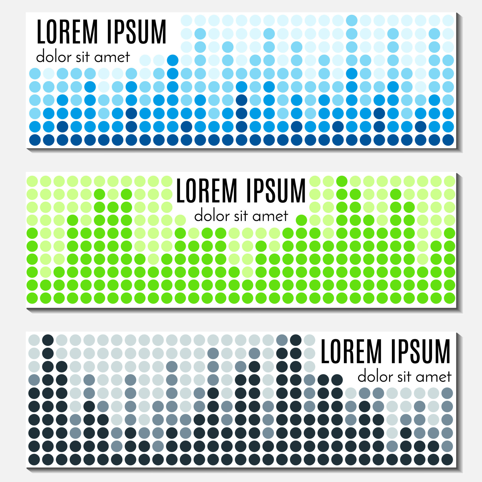 Set Of Colorful Abstract Header Banners With Equalizers And Place For Text Vector Backgrounds