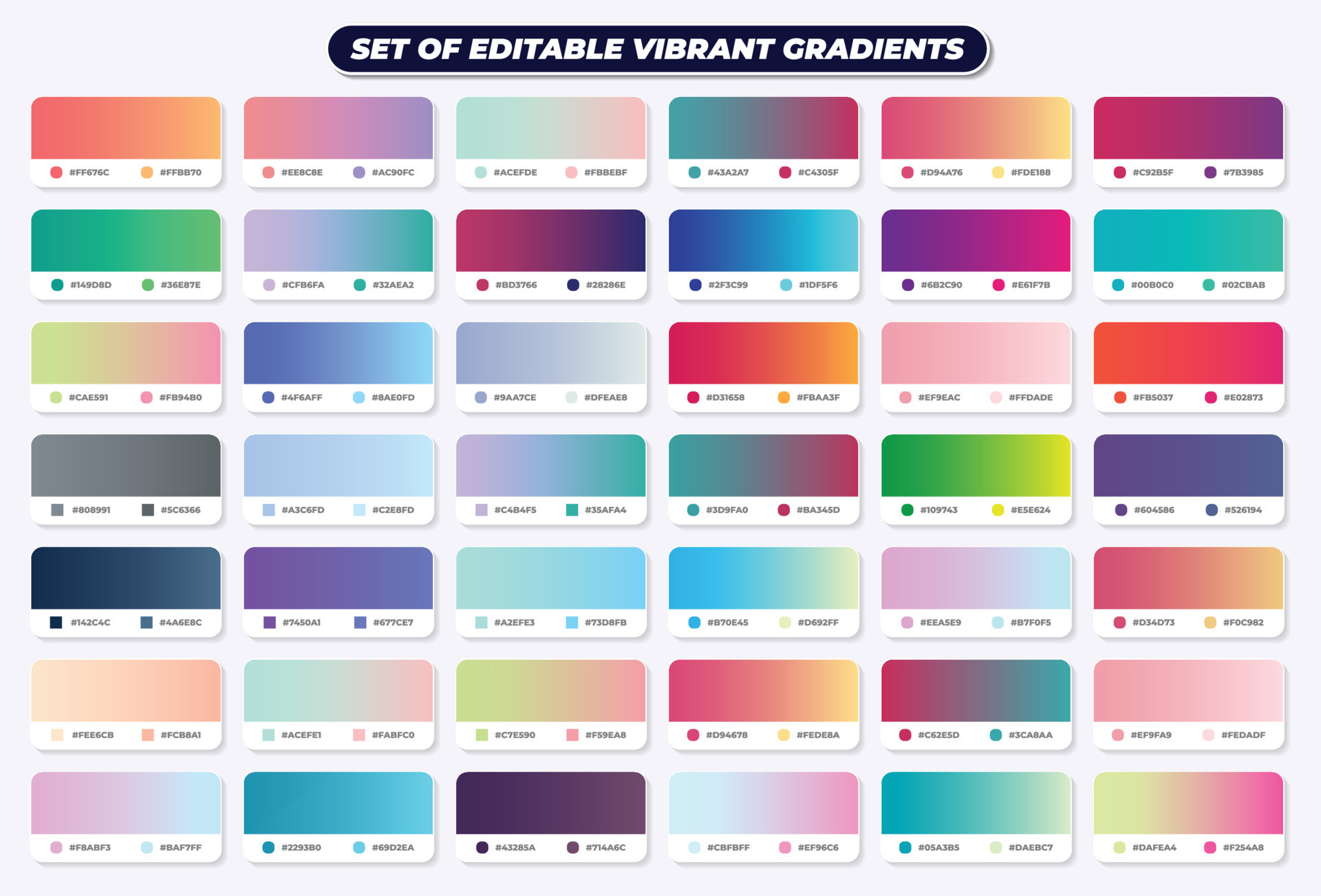 Set of colorful modern gradient backgrounds for graphic design, covers ...