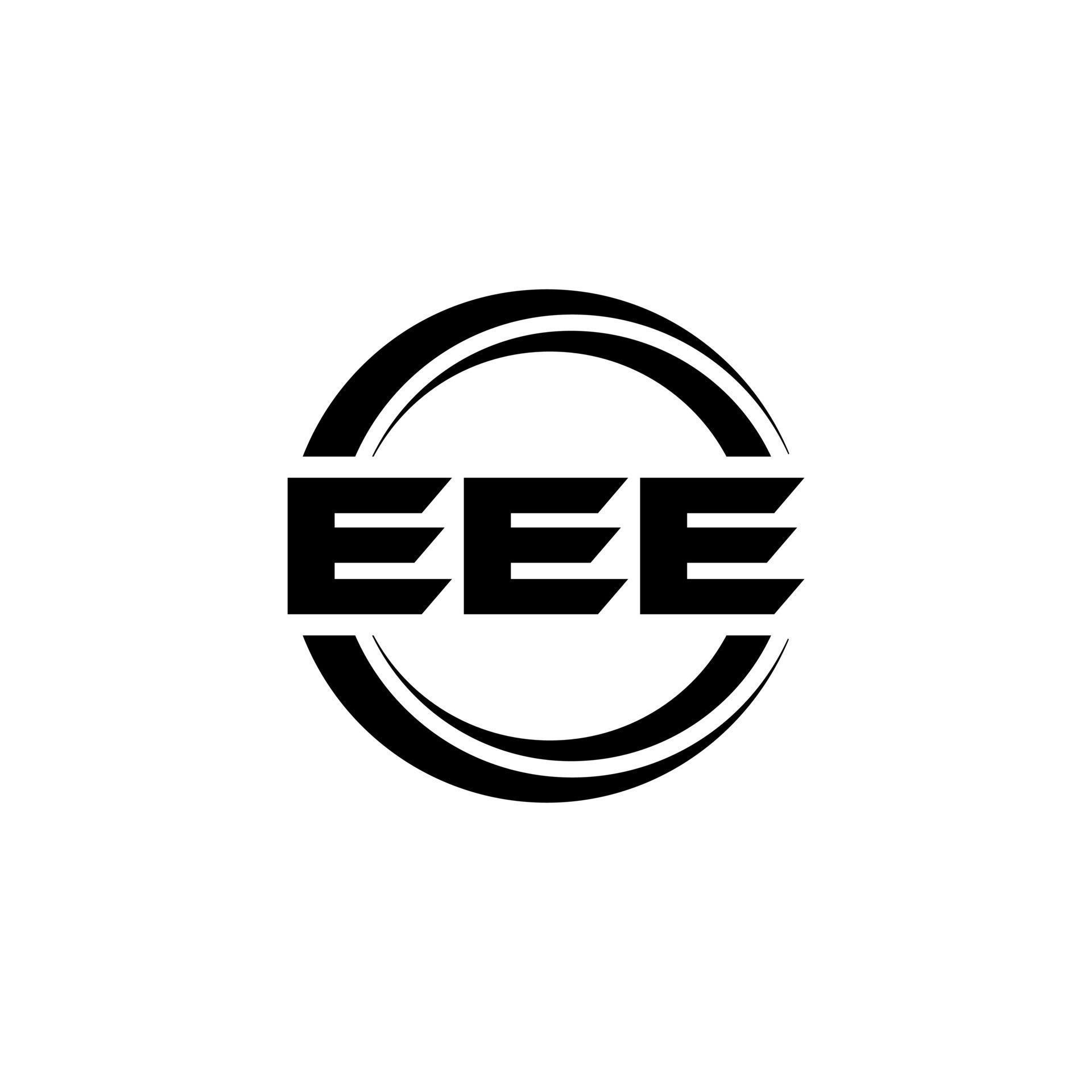 EEE letter logo design in illustration. Vector logo, calligraphy designs for logo, Poster ...