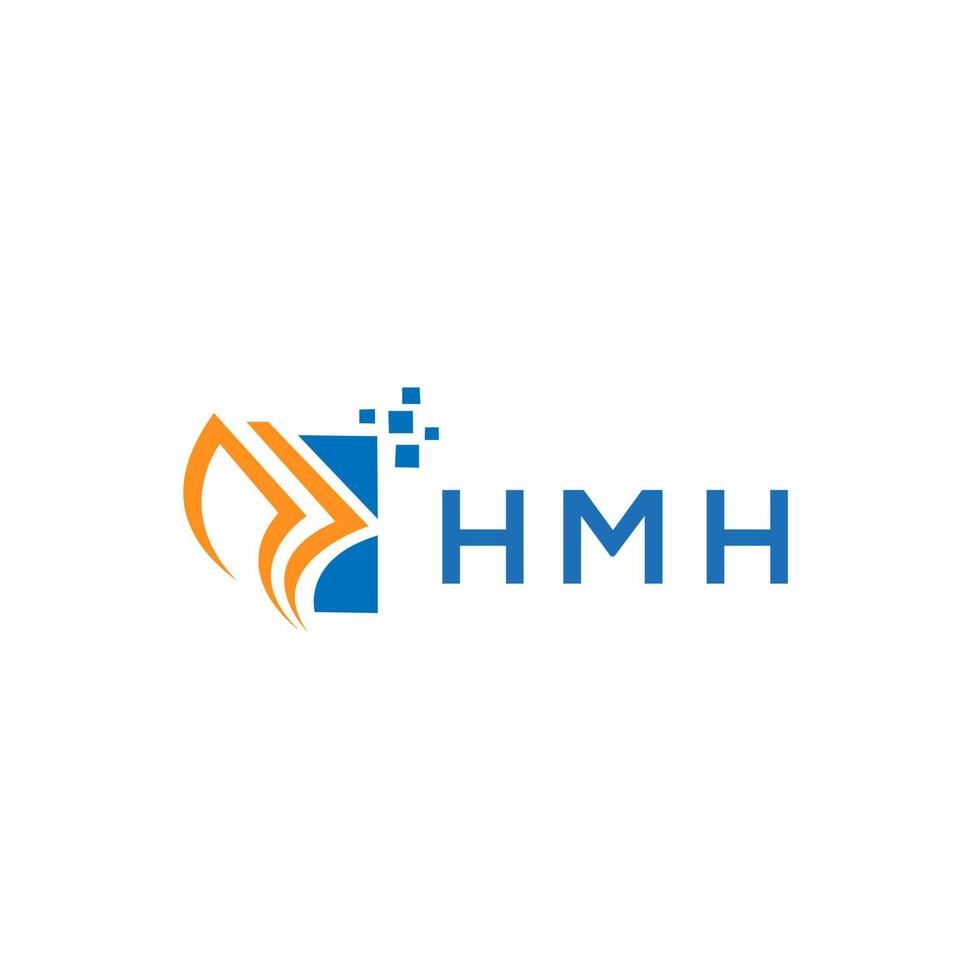 Hmh Credit Repair Accounting Logo Design On White Background Hmh Creative Initials Growth Graph
