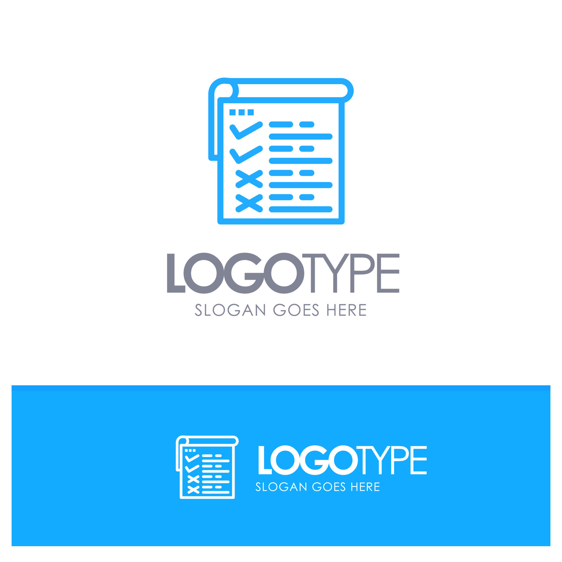 Checklist Testing Report Qa Blue Logo Line Style 15807840 Vector Art At Vecteezy