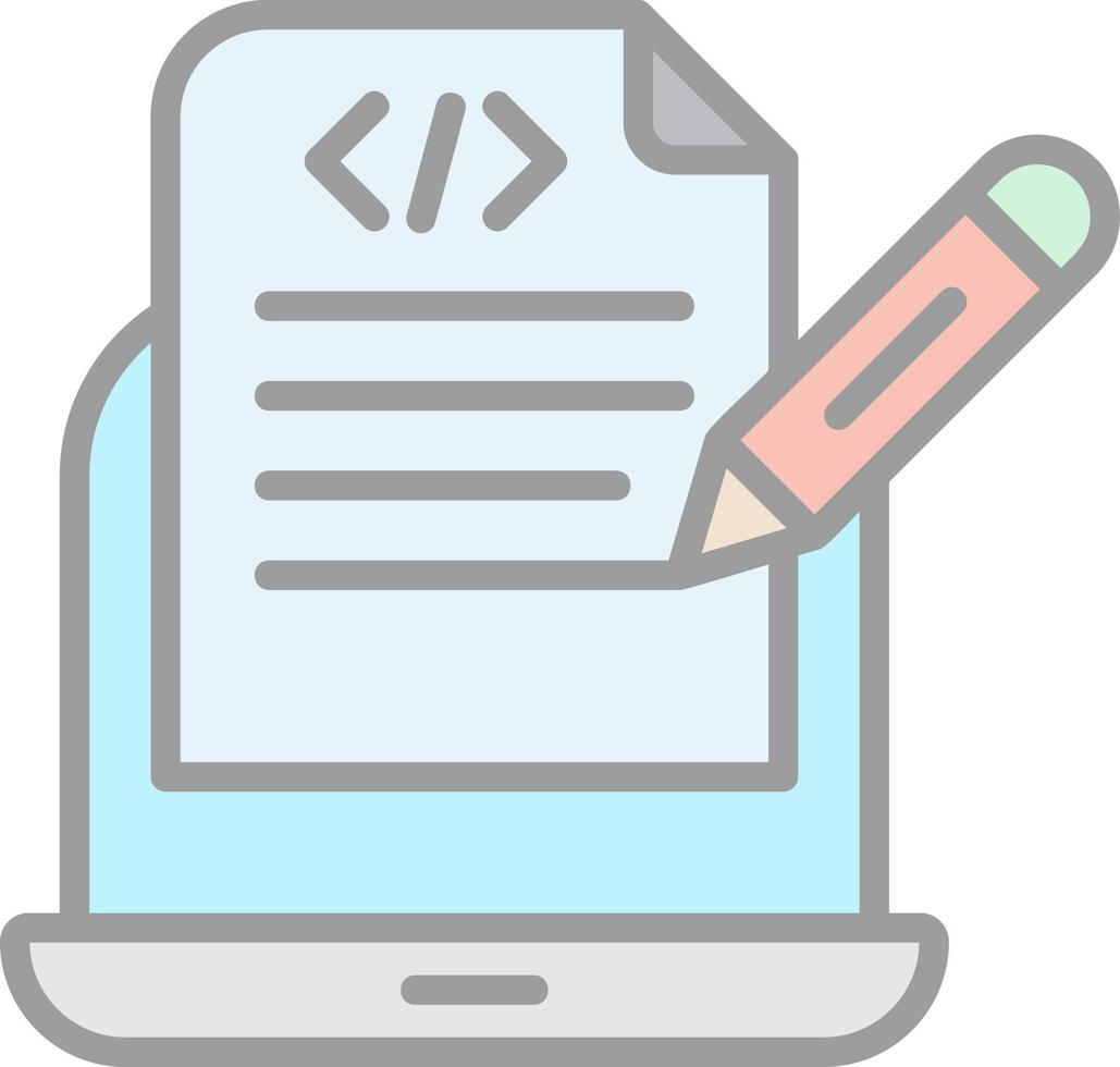 diseño de icono de vector de notas de programación 15810377 Vector en ...