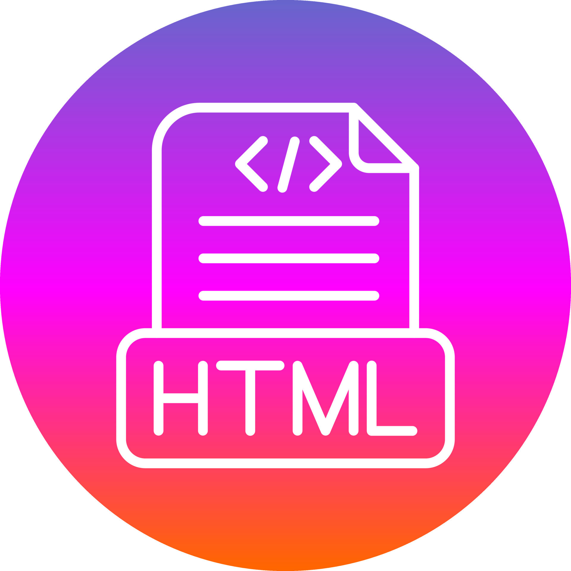 Html File Vector Icon Design 15810739 Vector Art At Vecteezy