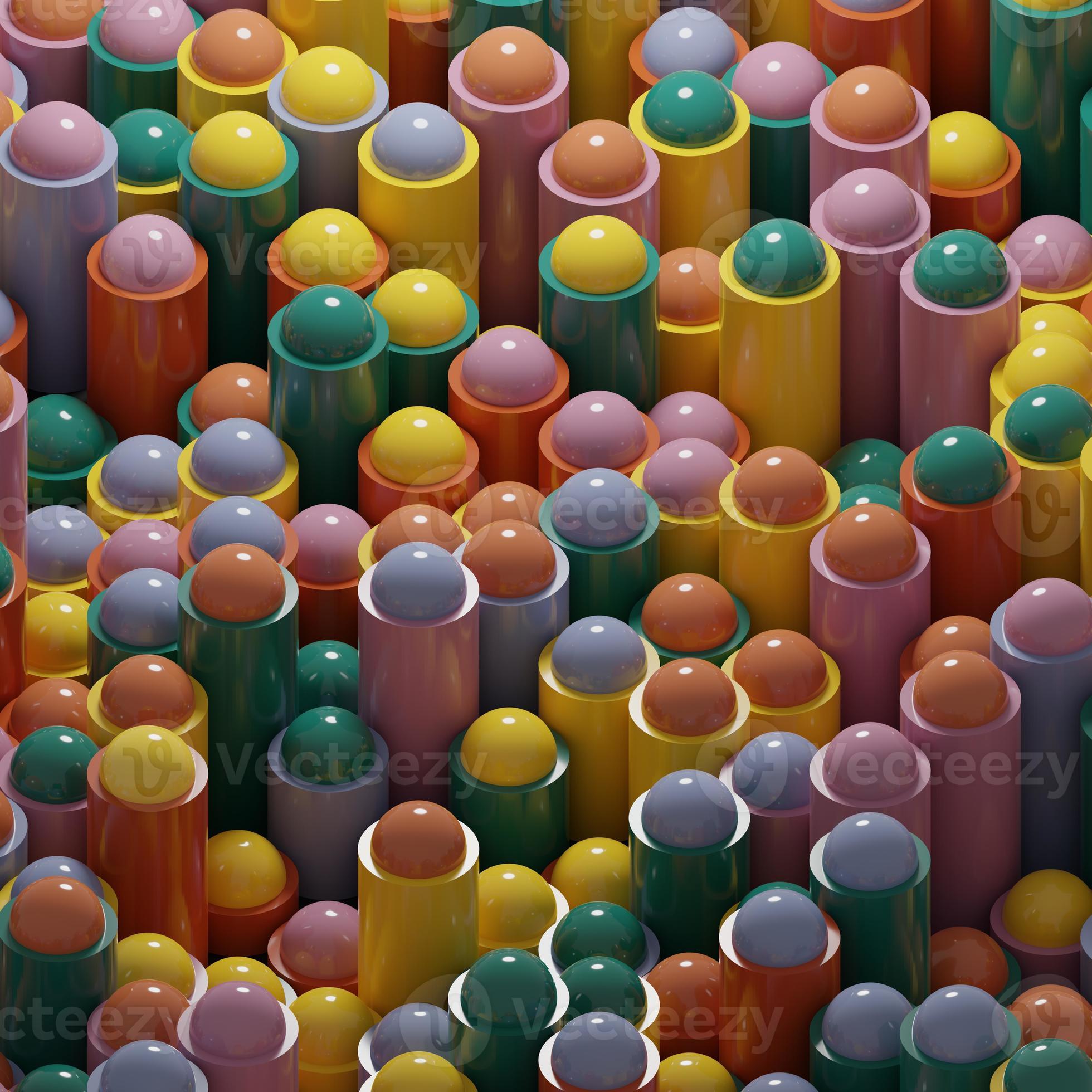 3D rendering Abstract geometry dynamic object with dark background ...