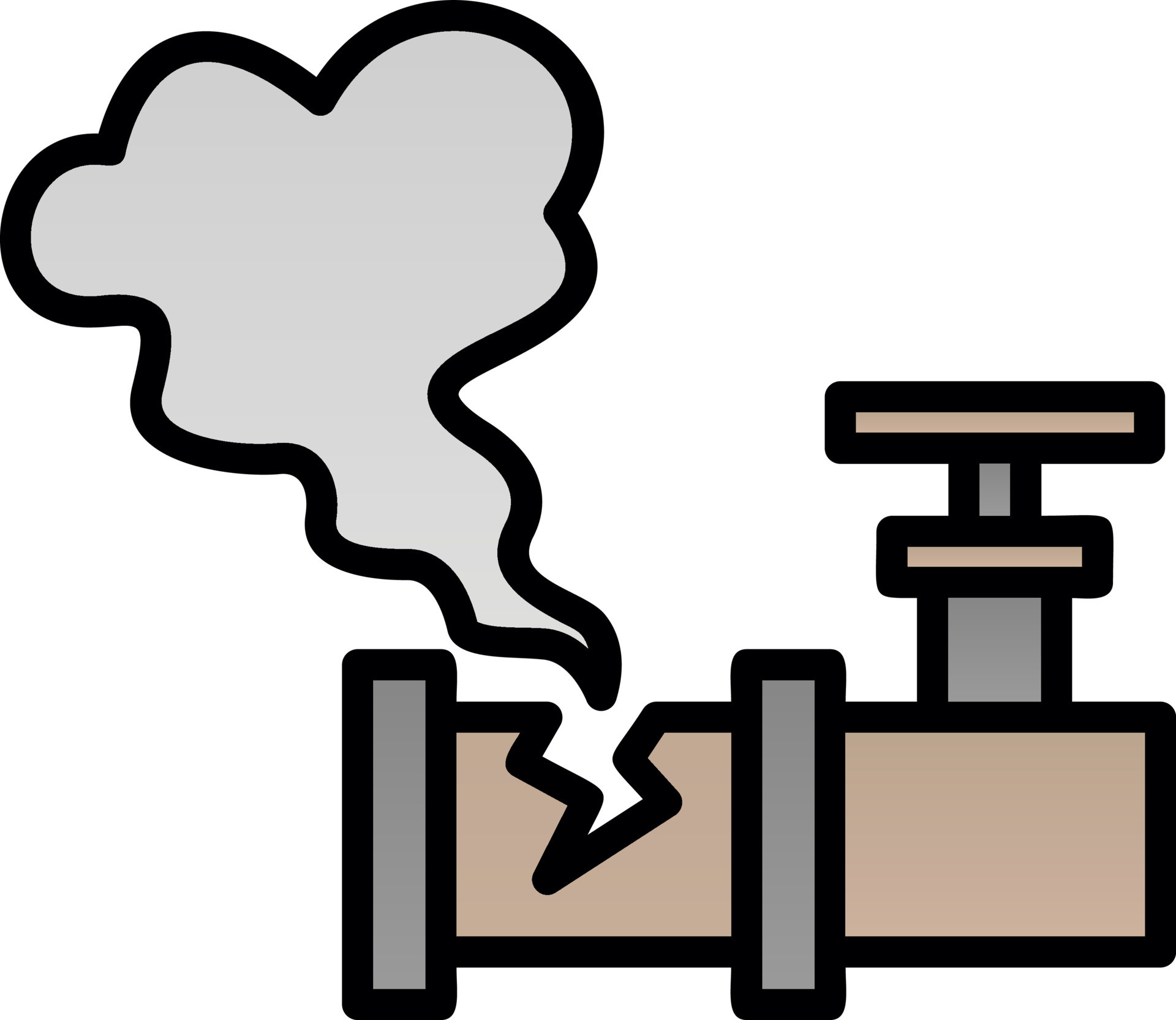 Gas Pipe Leak Vector Icon Design 15816306 Vector Art at Vecteezy Gas Pipe Leak Vector Icon Design 15816306 Vector Art at Vecteezy