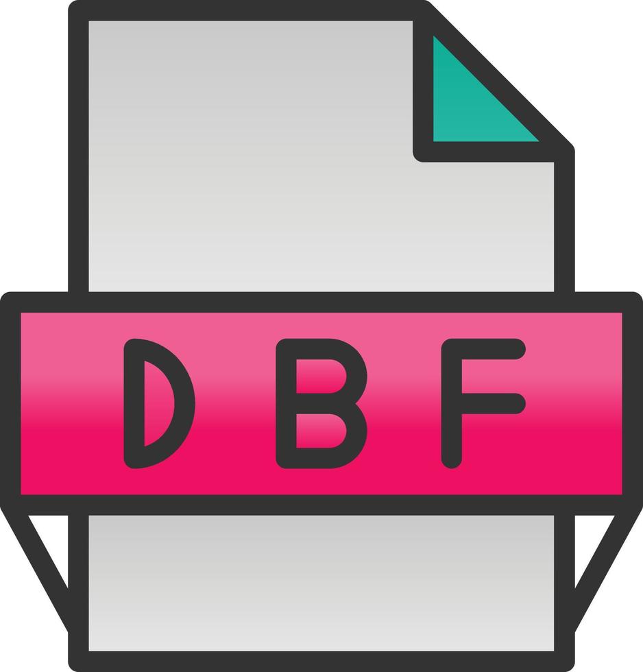 Dbf File Format Icon 15823844 Vector Art At Vecteezy