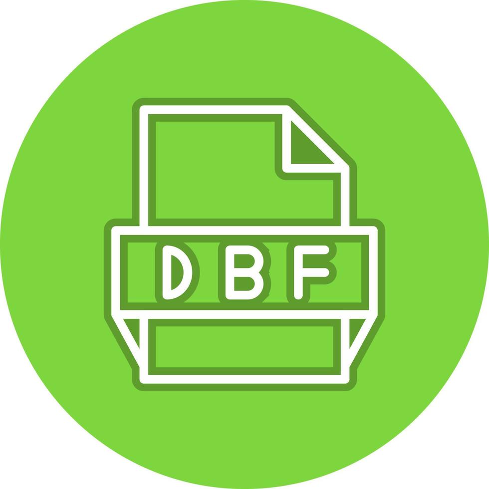 Dbf File Format Icon 15824114 Vector Art At Vecteezy