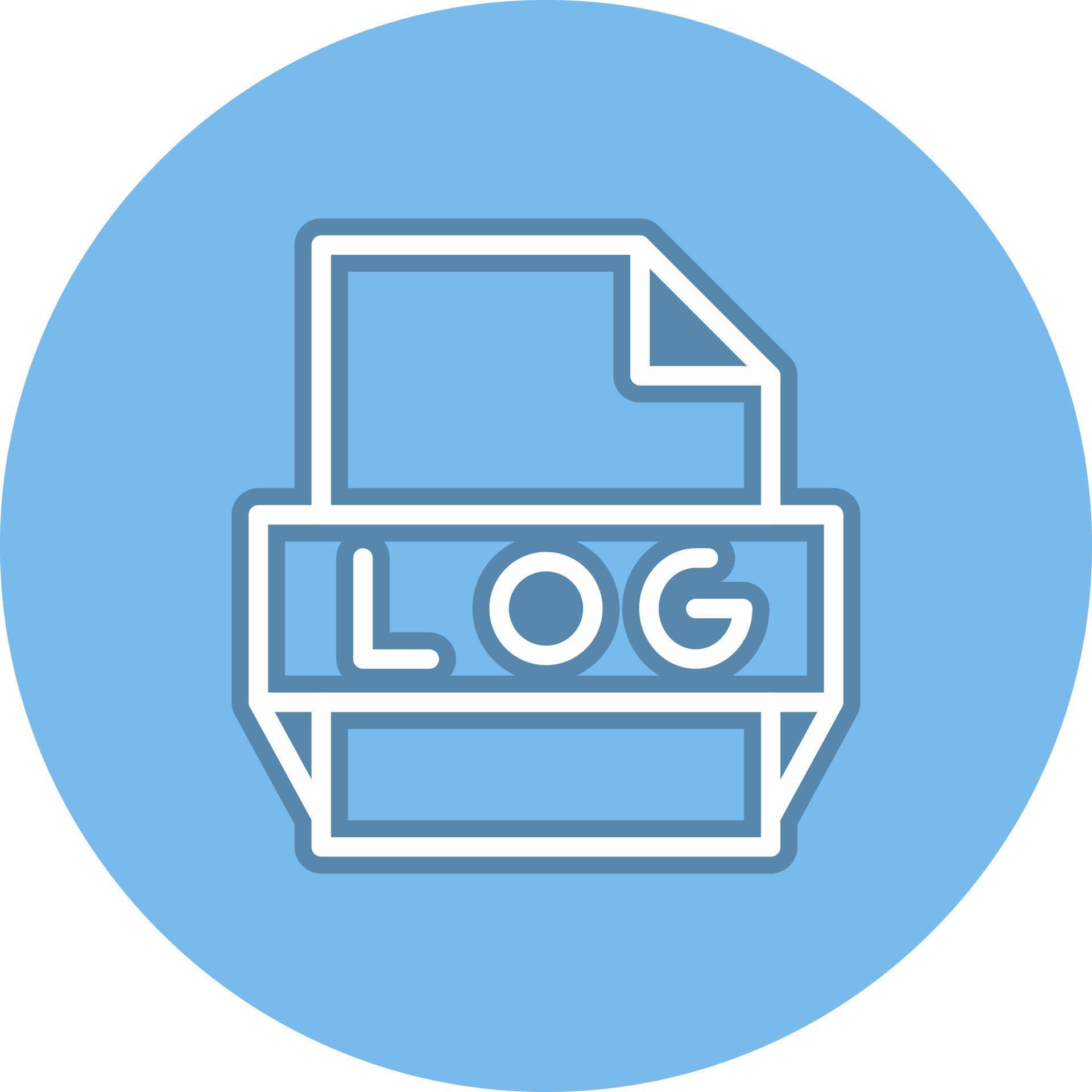 Log File Format Icon 15824179 Vector Art At Vecteezy