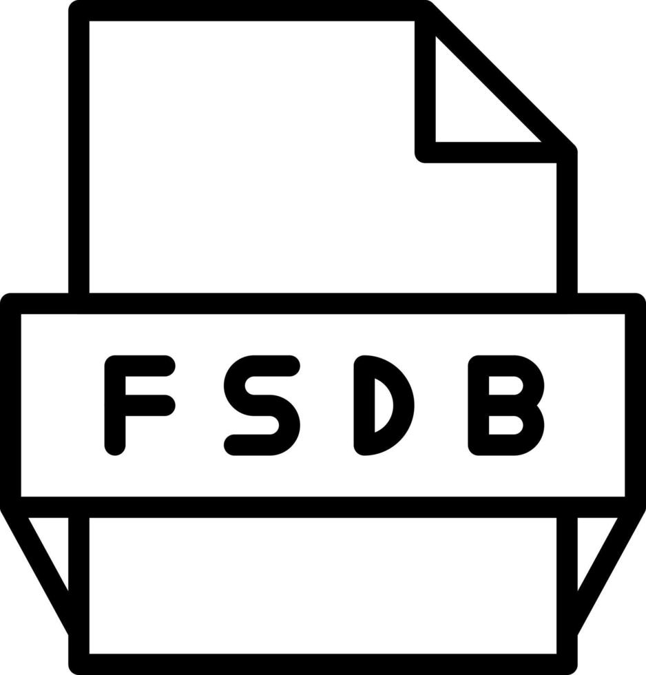 Fsdb File Format Icon 15824786 Vector Art At Vecteezy