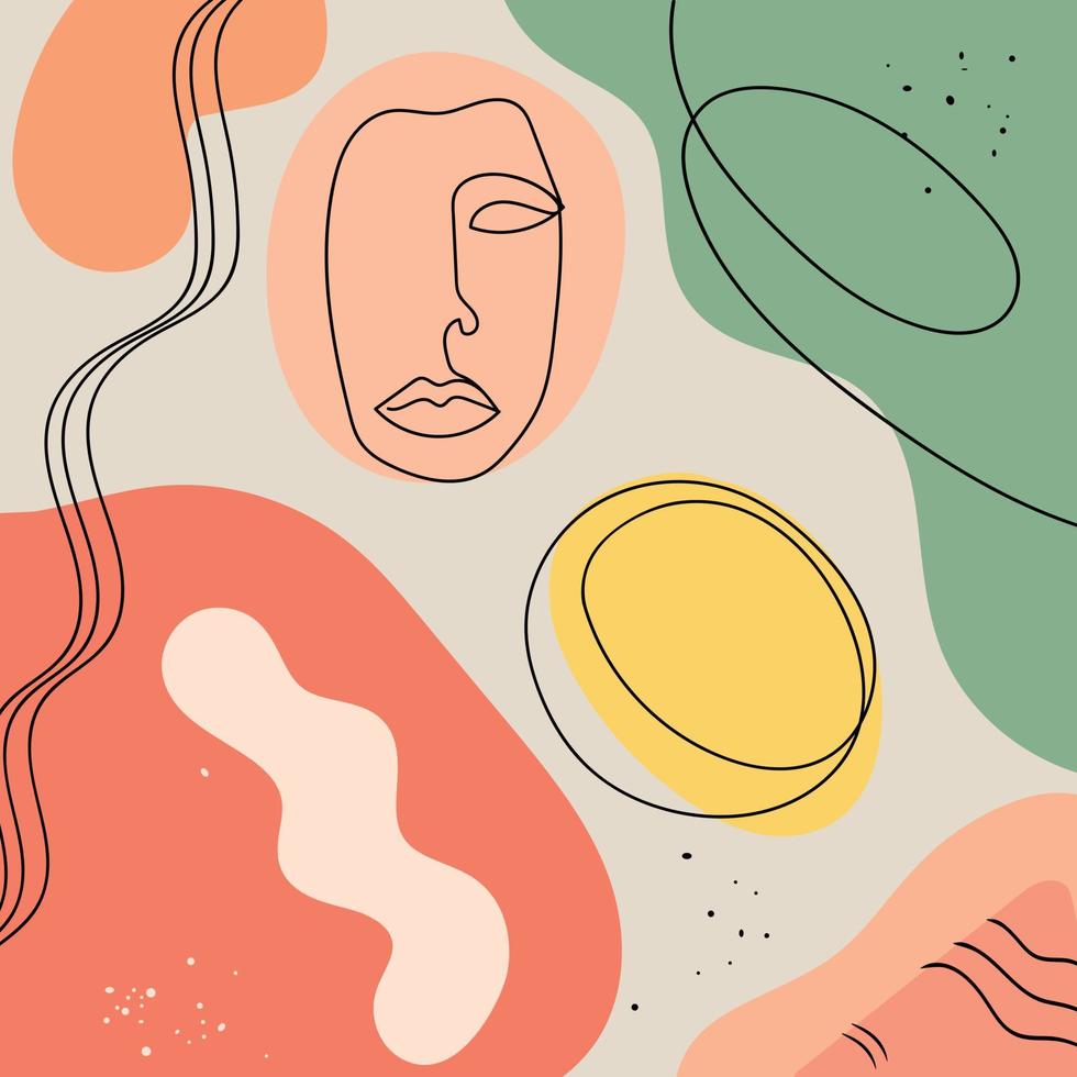 Abstract Background Pastel Colors Various Abstract Shapes Smooth Lines And Shapes Vector Art