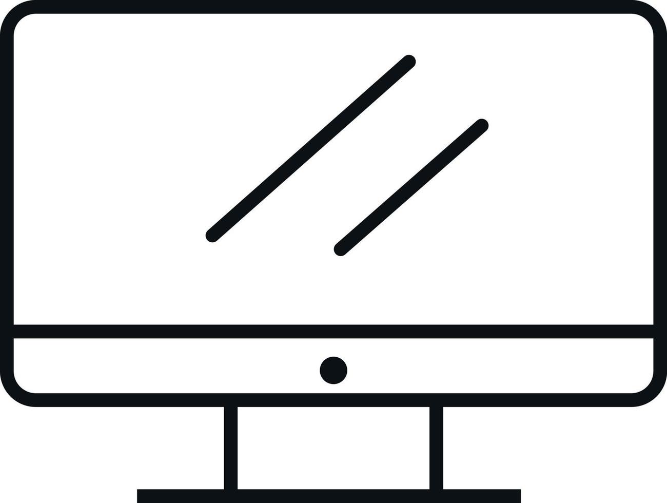 Monitor icon. Computer. Simple flat design. Vector art 15827590 Vector ...