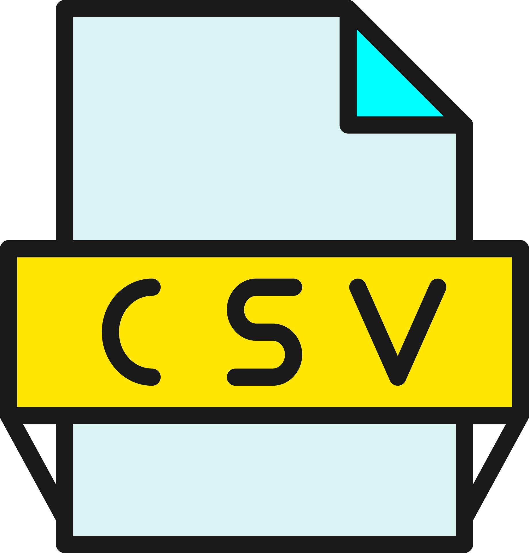 Csv File Format Icon 15828236 Vector Art at Vecteezy