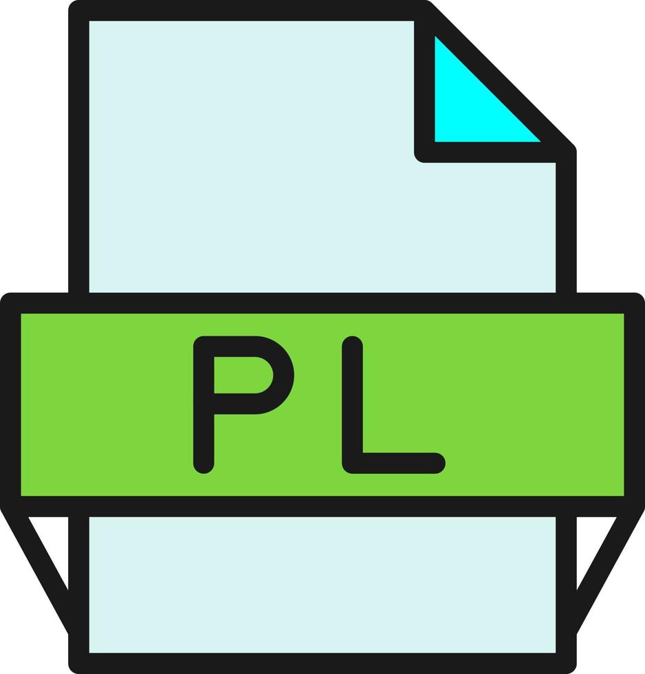 Pl File Format Icon 15828718 Vector Art at Vecteezy
