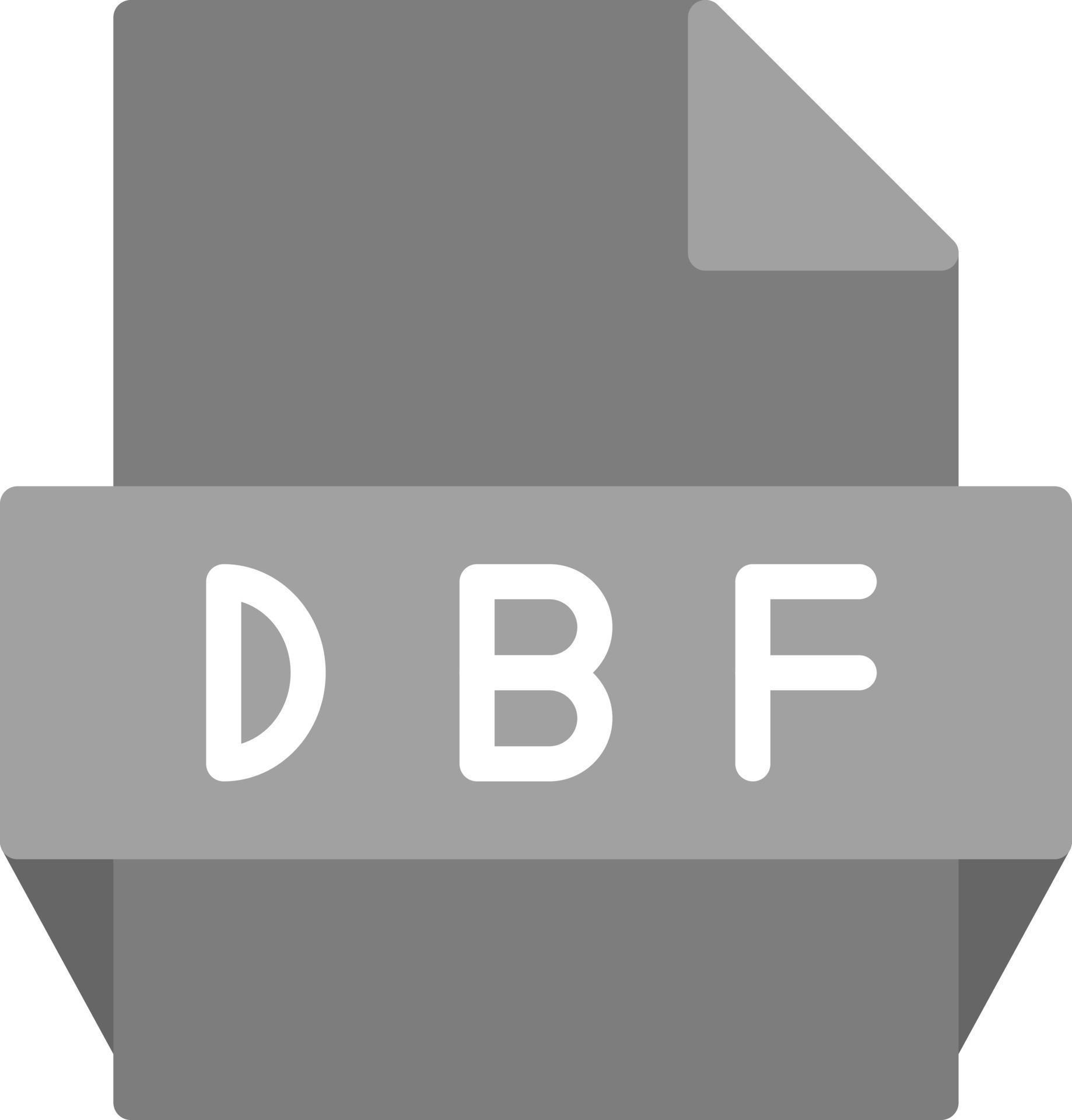 Dbf File Format Icon 15830395 Vector Art At Vecteezy