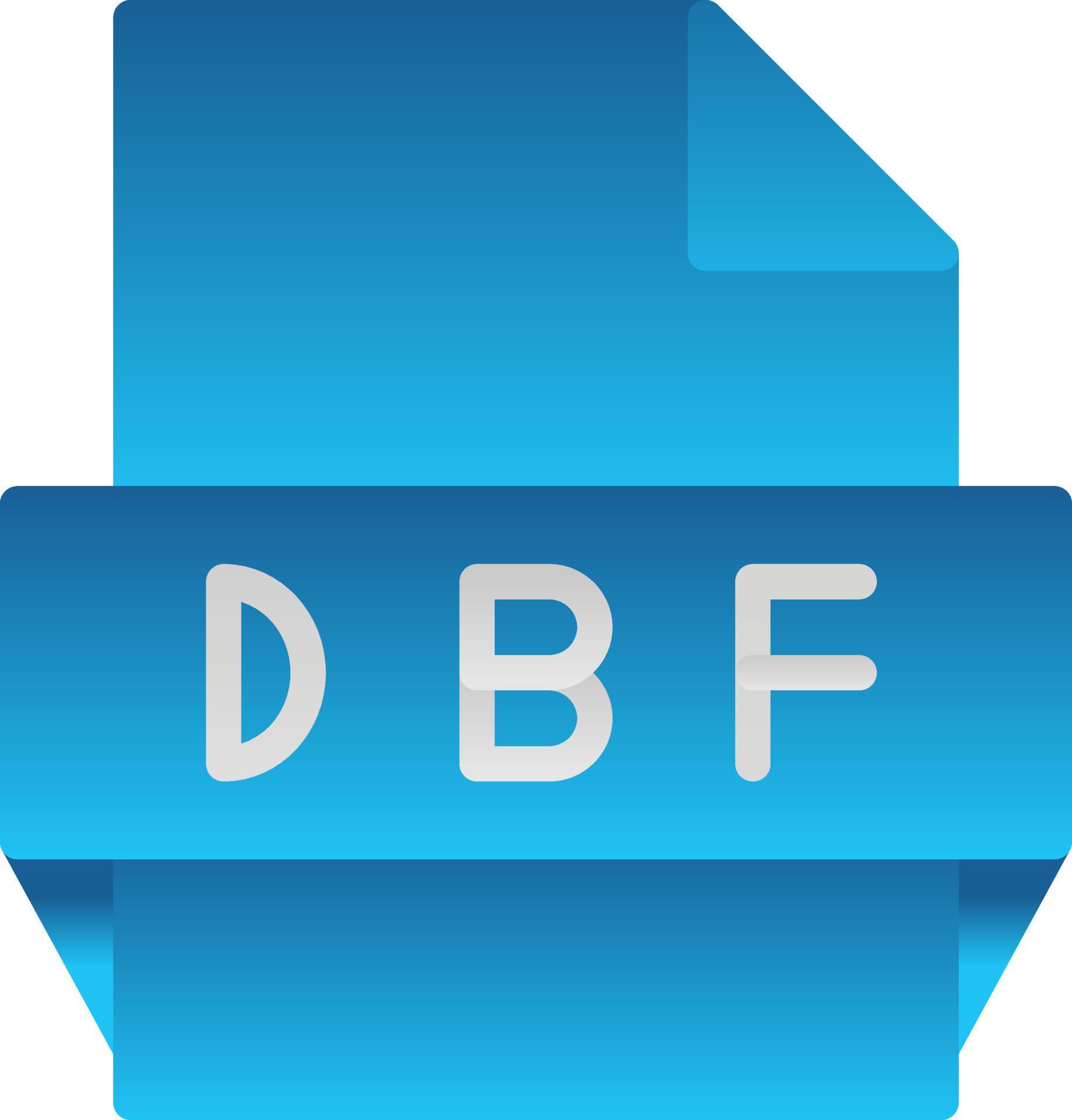 Dbf File Format Icon 15831130 Vector Art At Vecteezy