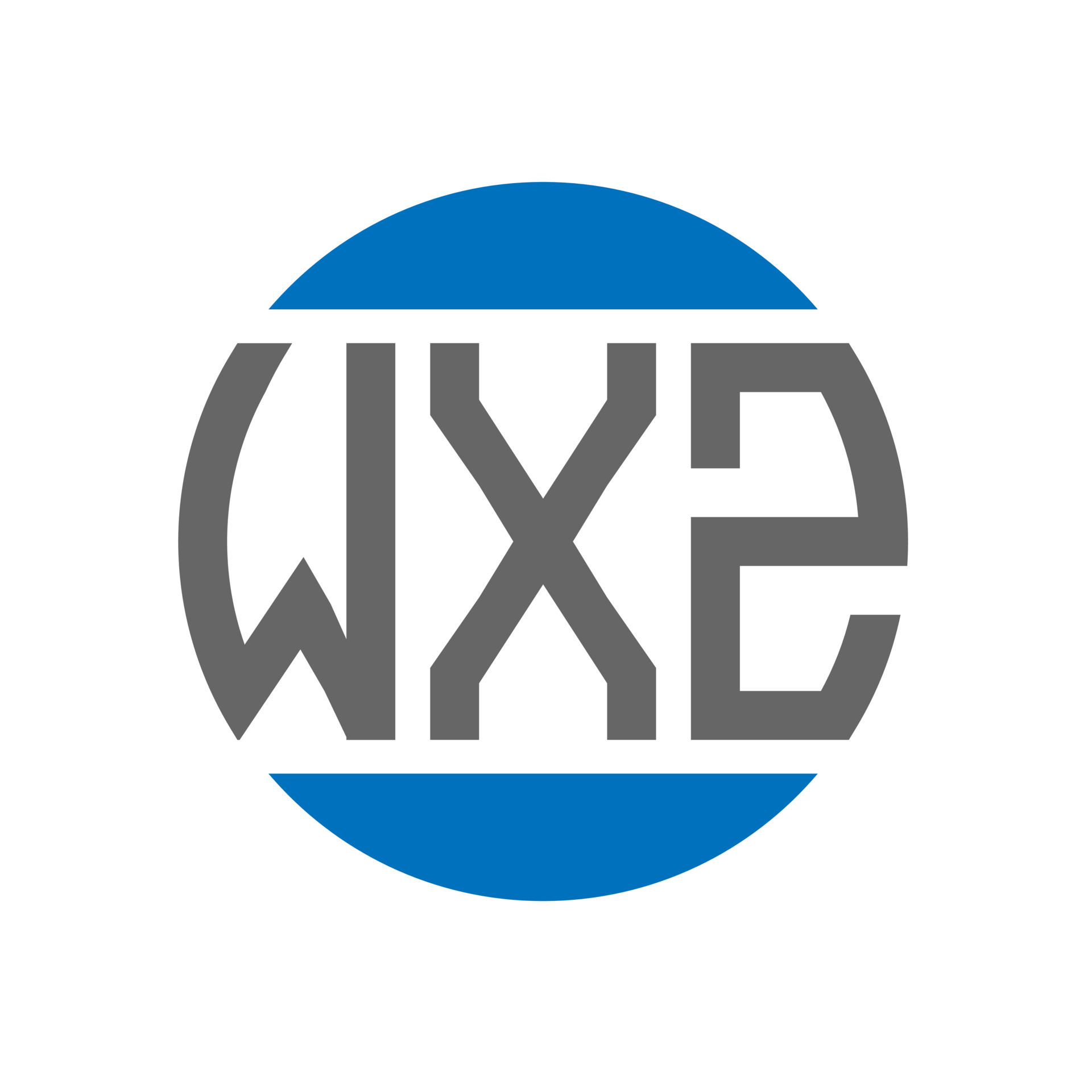 diseño de logotipo de letra wxz sobre fondo blanco. concepto de logotipo de círculo de iniciales ...