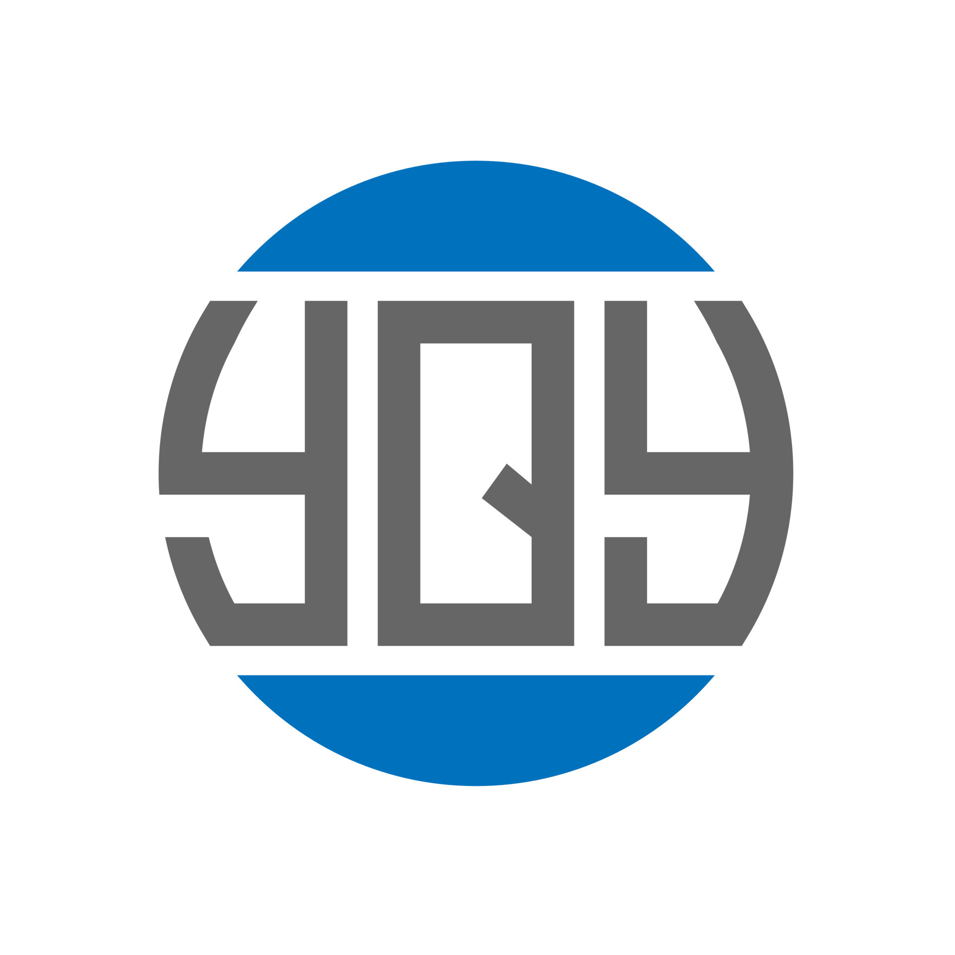 YQY letter logo design on white background. YQY creative initials circle logo concept. YQY ...