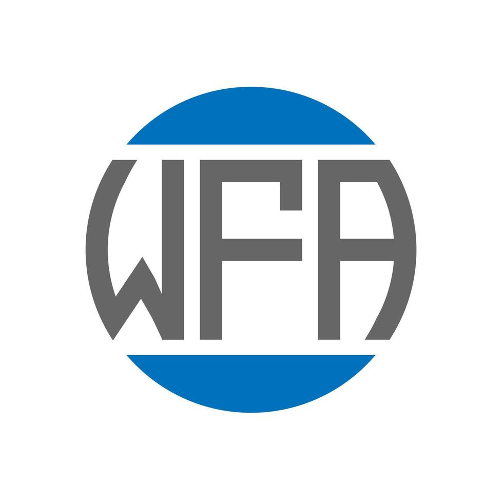 WFA letter logo design on white background. WFA creative initials circle logo concept. WFA ...