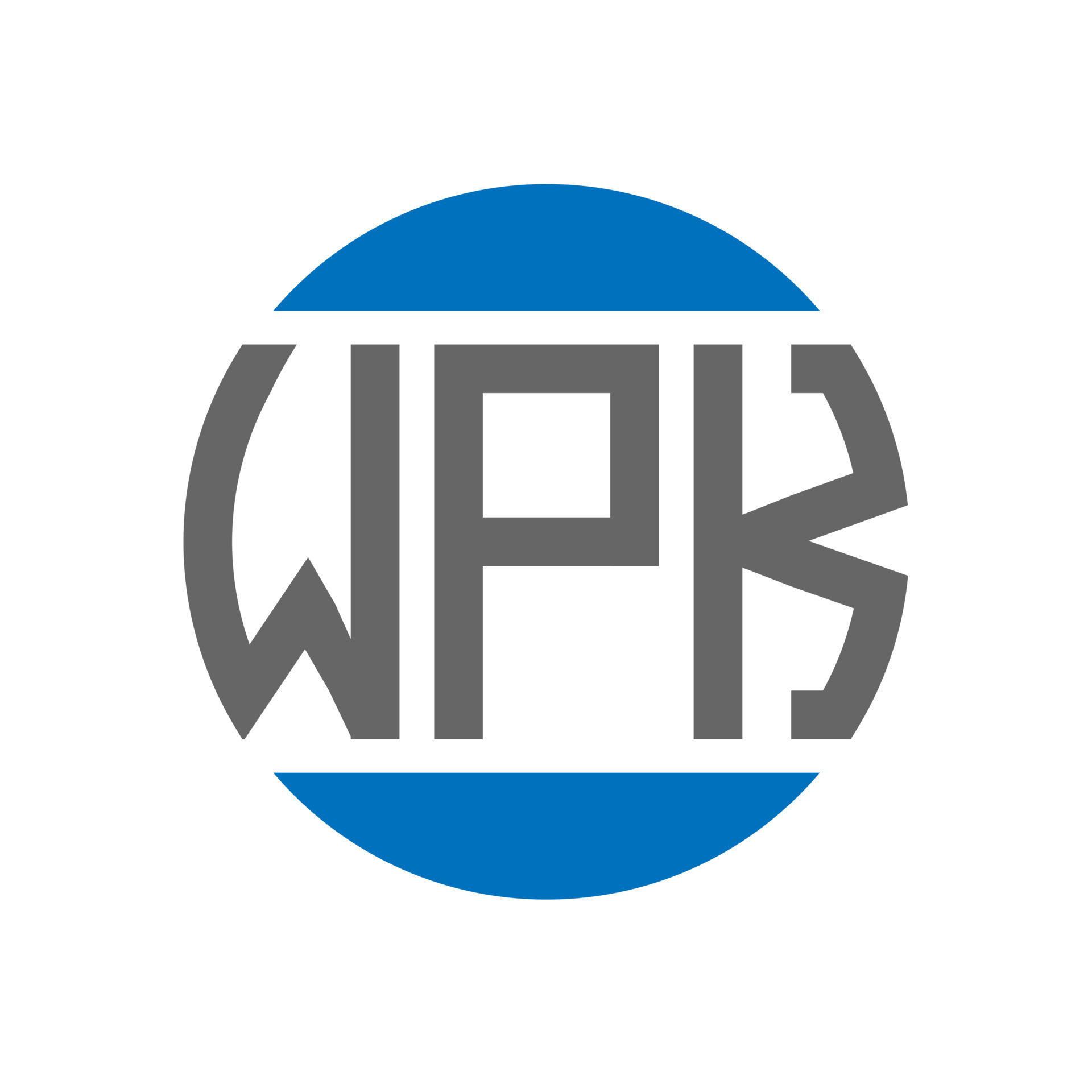 WPK letter logo design on white background. WPK creative initials circle logo concept. WPK ...