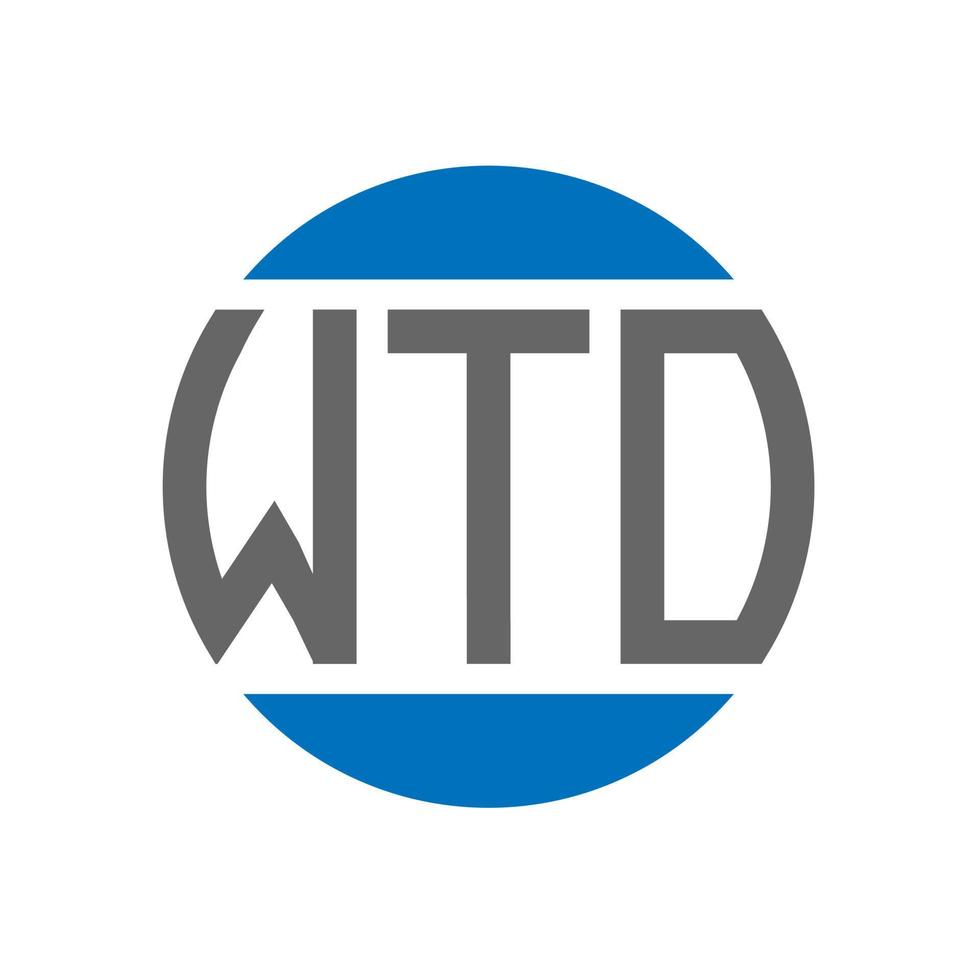 WTO letter logo design on white background. WTO creative initials circle logo concept. WTO ...