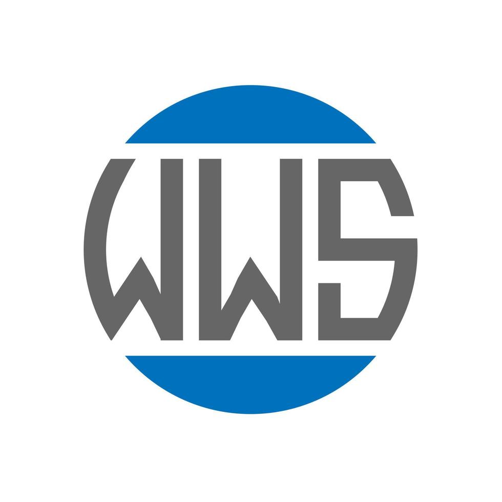 diseño de logotipo de letra wws sobre fondo blanco. concepto de logotipo de círculo de iniciales ...
