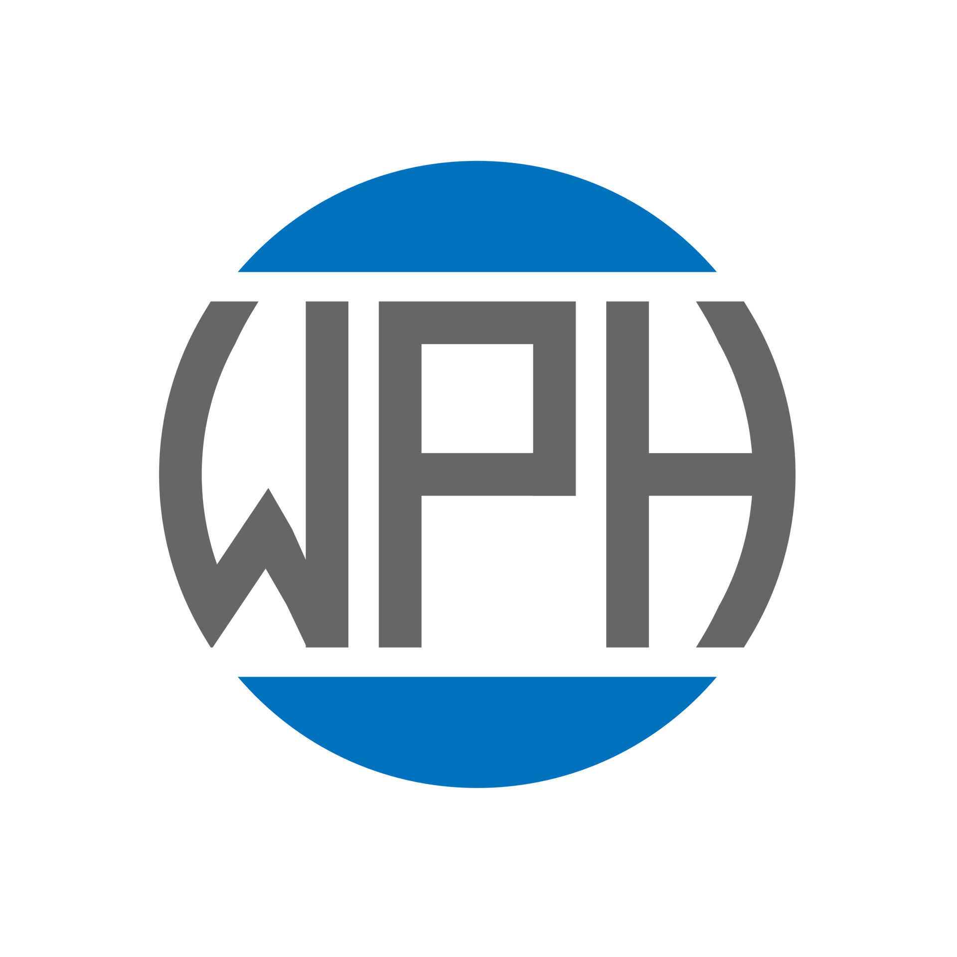 WPH letter logo design on white background. WPH creative initials circle logo concept. WPH ...