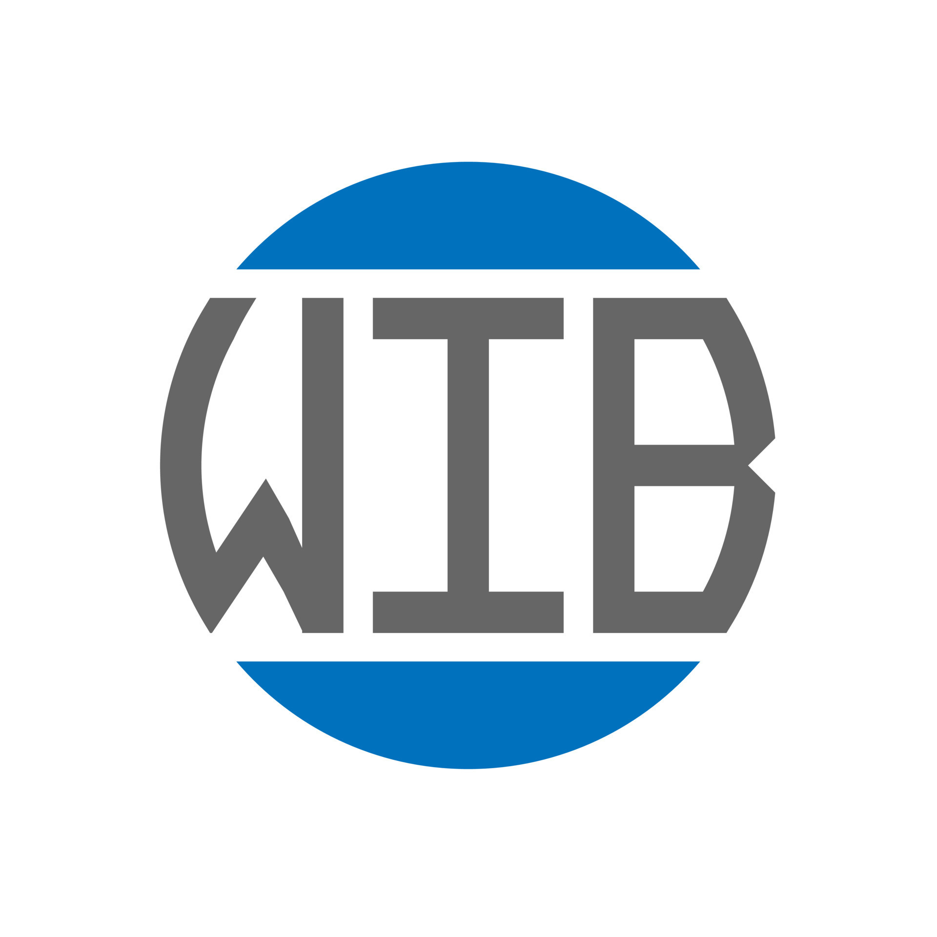 WIB letter logo design on white background. WIB creative initials ...