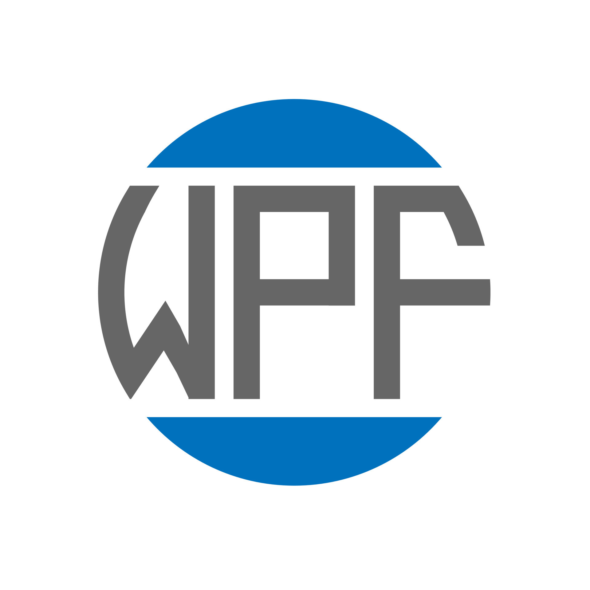 WPF letter logo design on white background. WPF creative initials circle logo concept. WPF ...