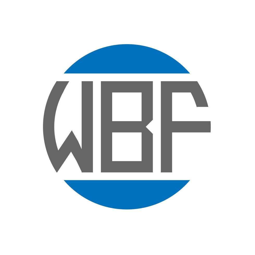 WBF letter logo design on white background. WBF creative initials circle logo concept. WBF ...