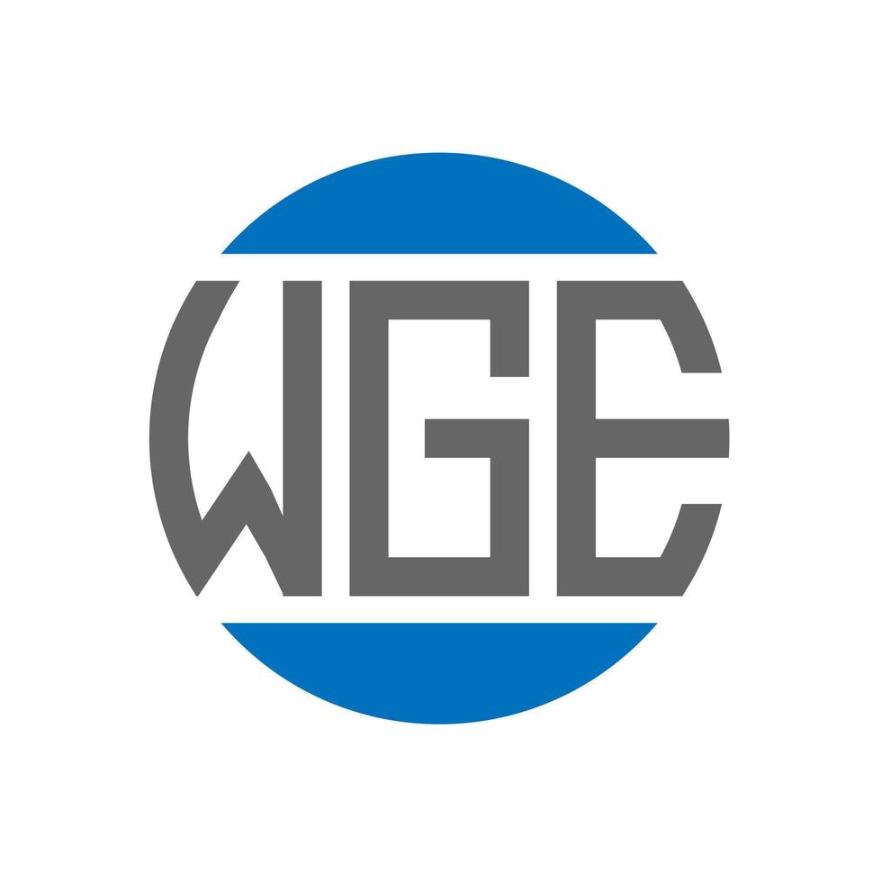 WGE letter logo design on white background. WGE creative initials circle logo concept. WGE ...