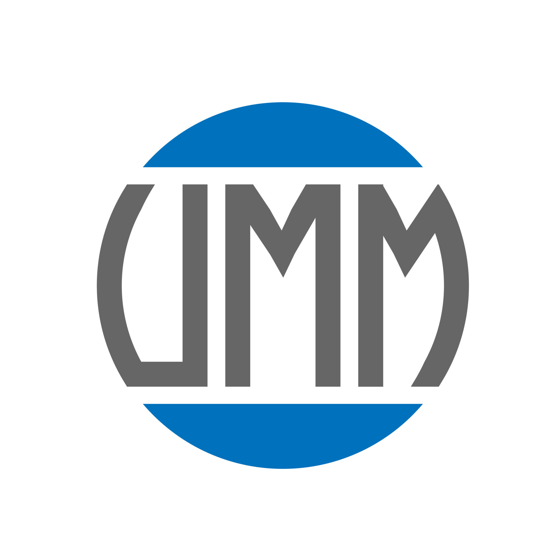 diseño de logotipo de letra vmm sobre fondo blanco. concepto de logotipo de círculo de iniciales ...