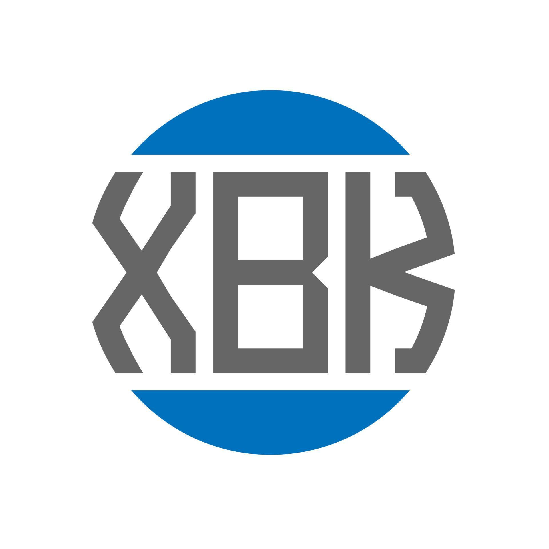 XBK letter logo design on white background. XBK creative initials circle logo concept. XBK ...