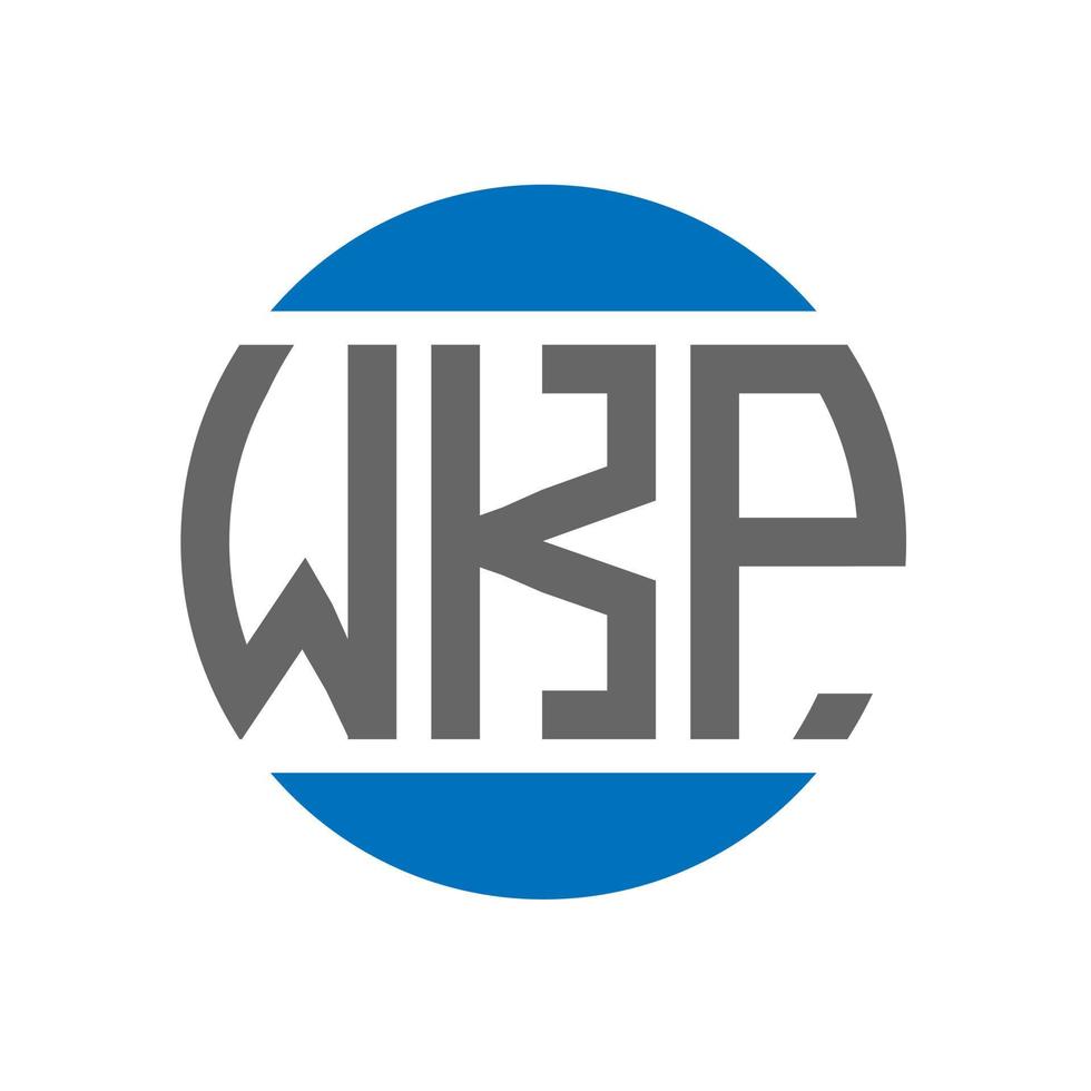 WKP letter logo design on white background. WKP creative initials circle logo concept. WKP ...