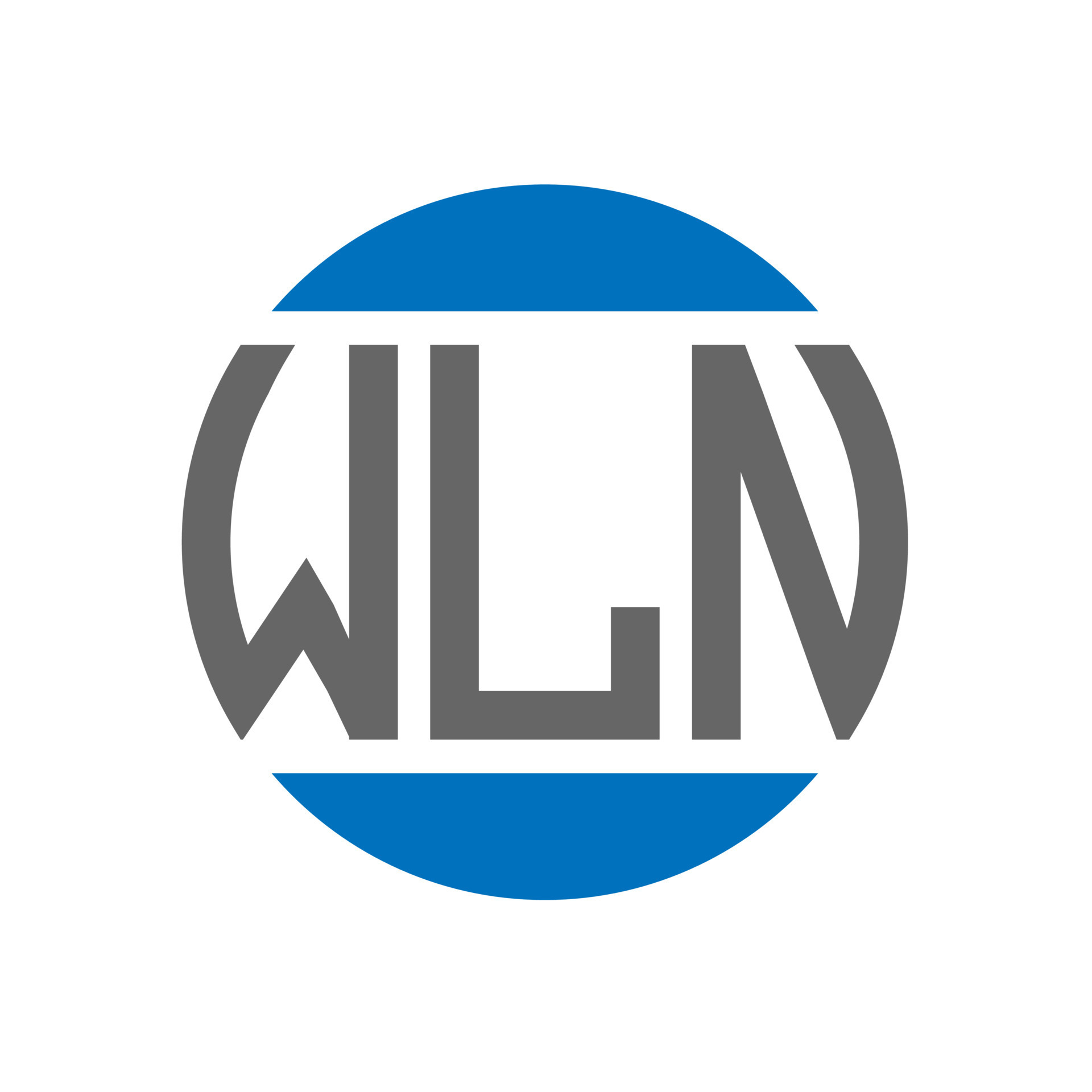 WLN letter logo design on white background. WLN creative initials ...