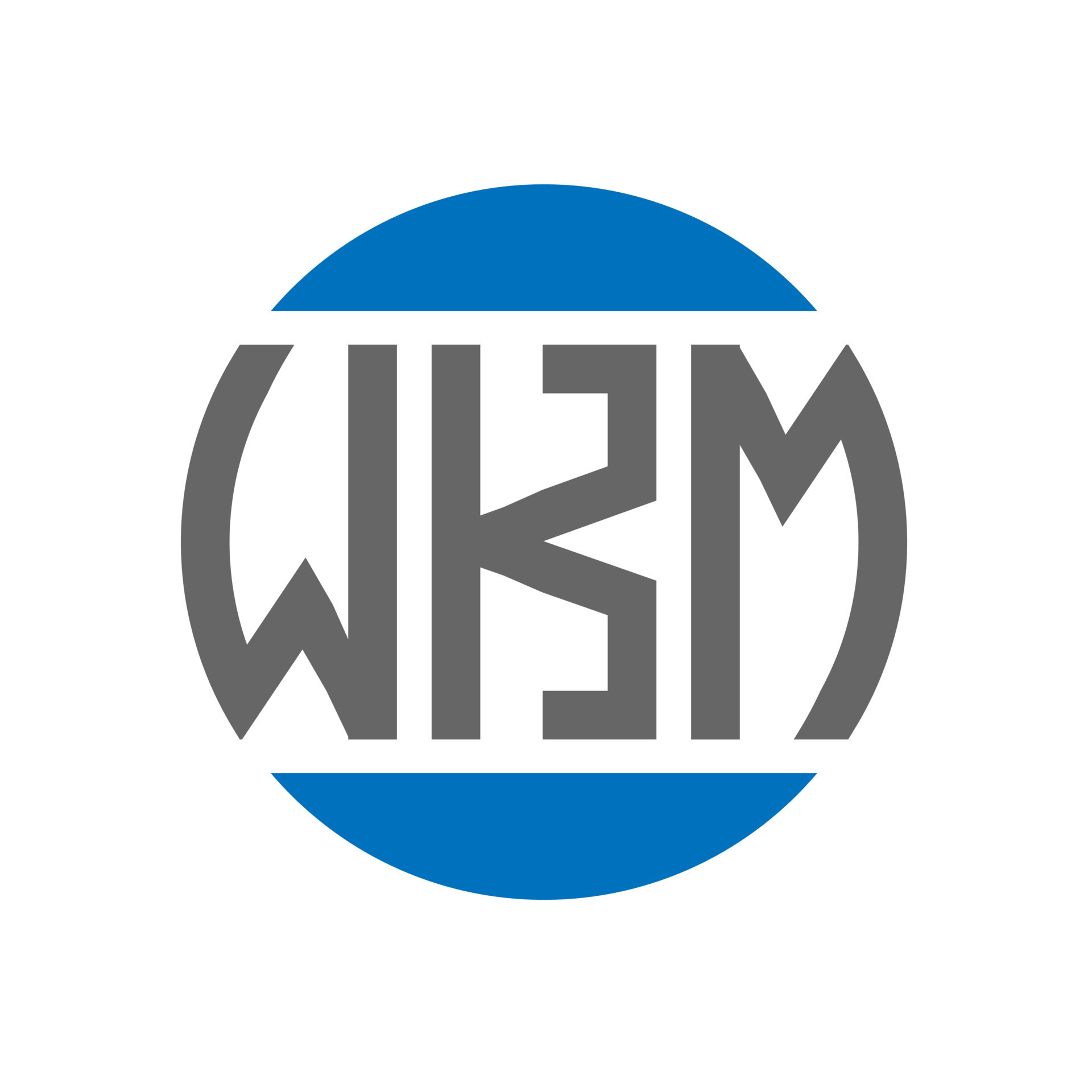 WKM letter logo design on white background. WKM creative initials circle logo concept. WKM ...